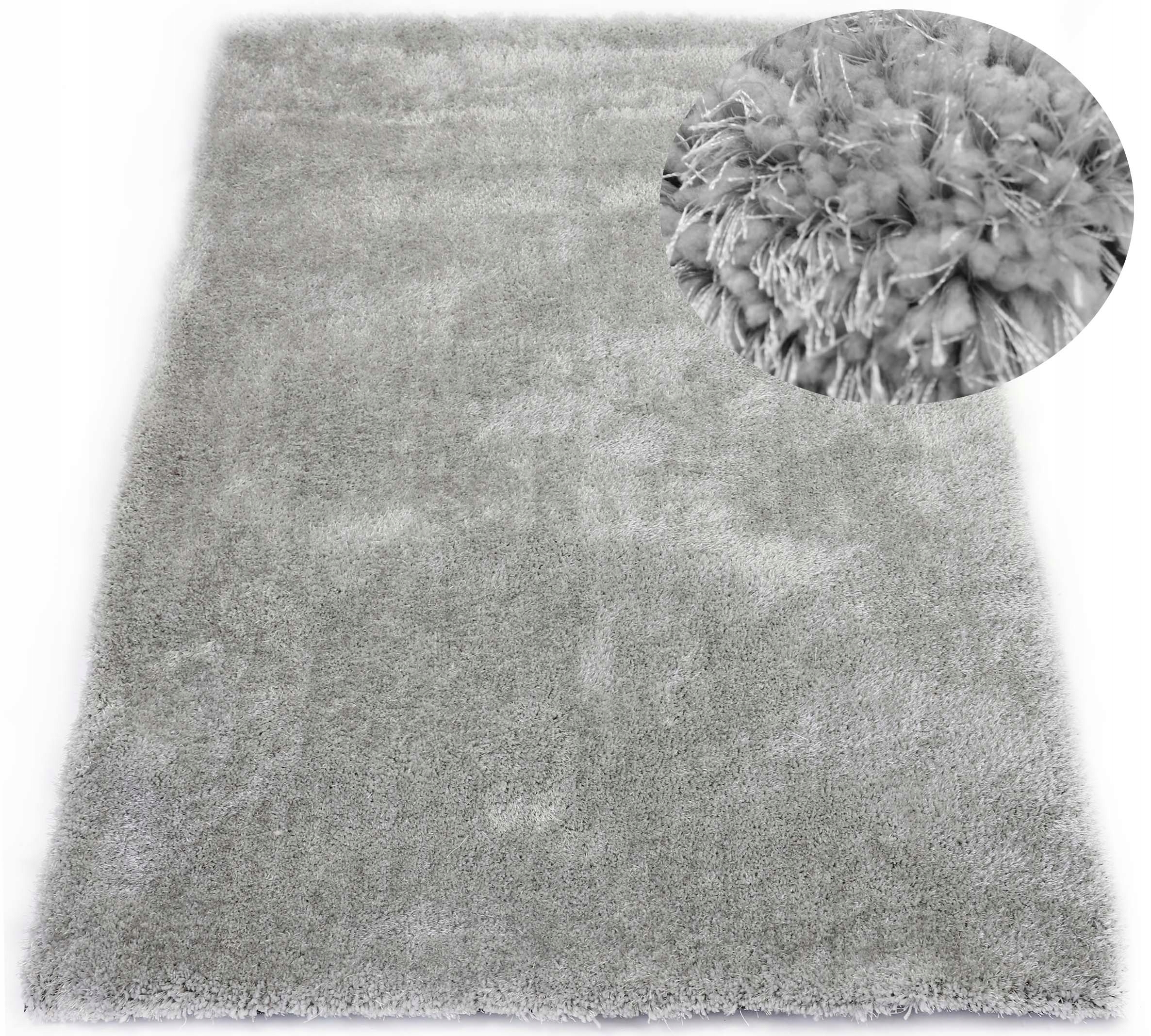 BŁYSZCZĄCY DYWAN MIEKKI SHAGGY SZARY TOPS 120X170 (dywan tops shaggy ...
