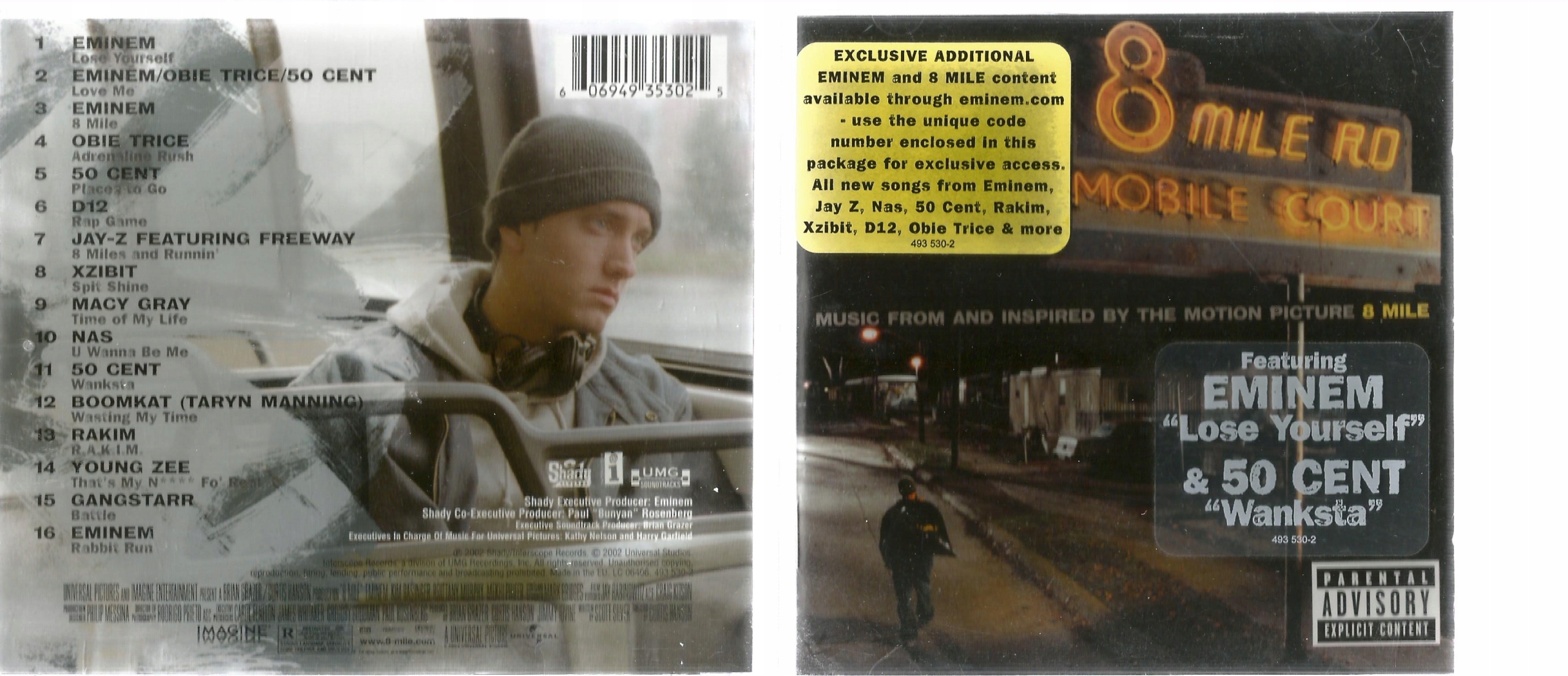 CD Eminem 8 Mile Mila 2002 I Wydanie Muzyka Z Filmu Soundtrack 50 Cent 17375389953 - Sklepy ...