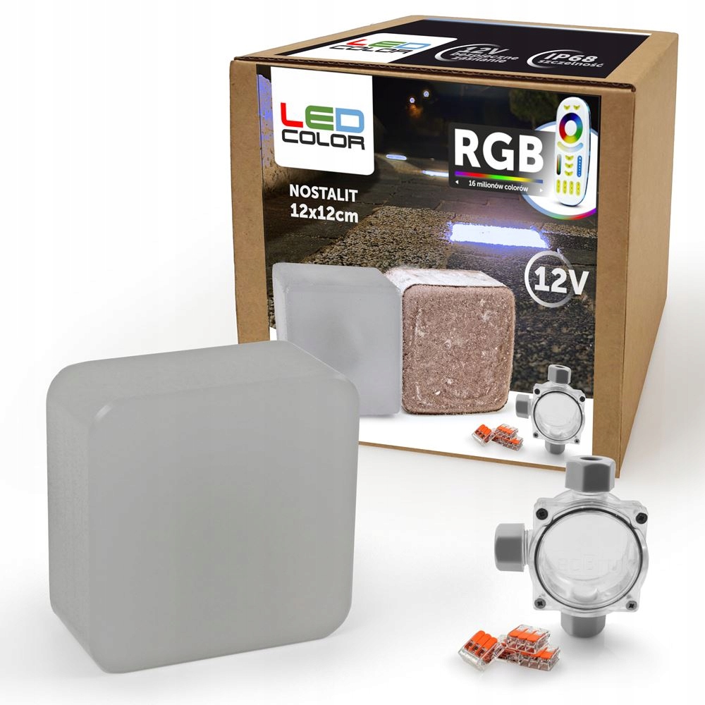 Oprawa najazdowa LED 12V Kostka IP68 12x12 RGB (5904999603608) • Cena ...