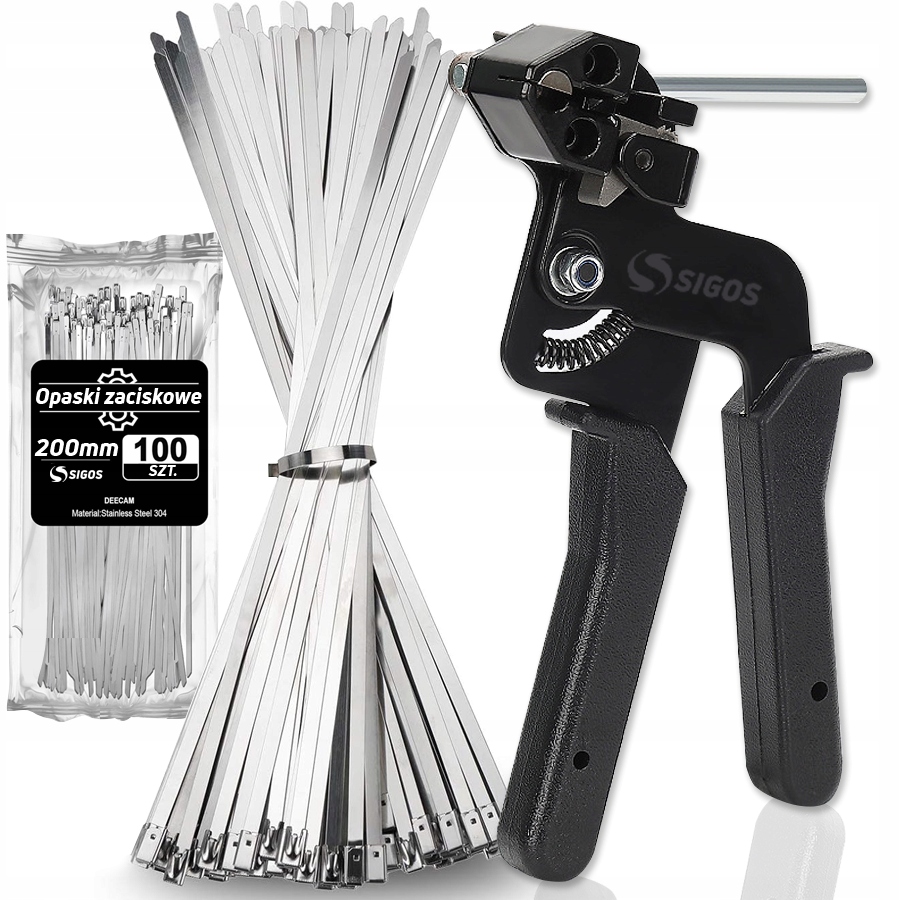 ZESTAW ZACISKARKA DO OPASEK STALOWYCH UCINARKA 12MM + 100 SZT. OPASEK (5907022723649) • Cena ...