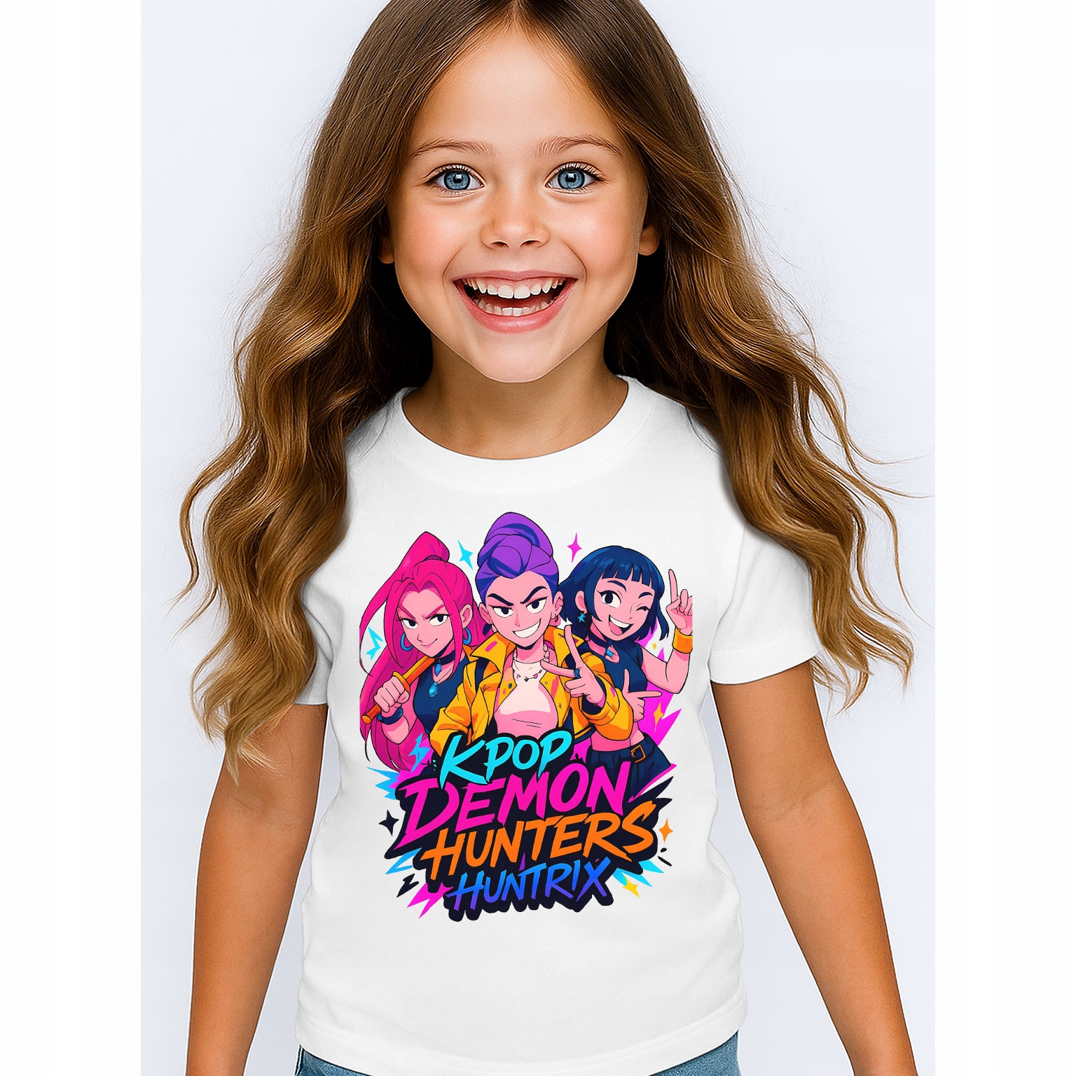 KOSZULKA DZIECIĘCA KPOP DEMON HUNTERS HUNTRIX DLA DZIECKA PREZENT 128 ...