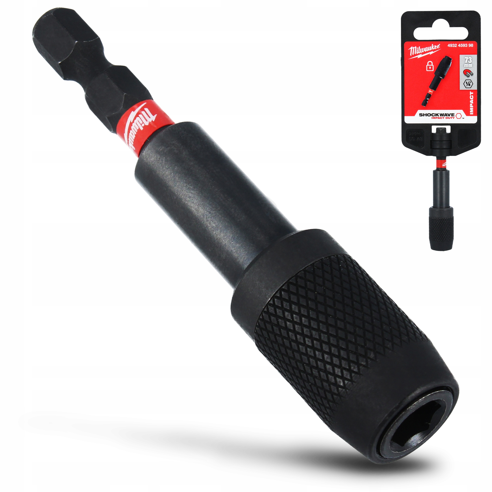 Uchwyt magnetyczny do bitów 1/4 Hex 73 mm z blokadą Milwaukee ...