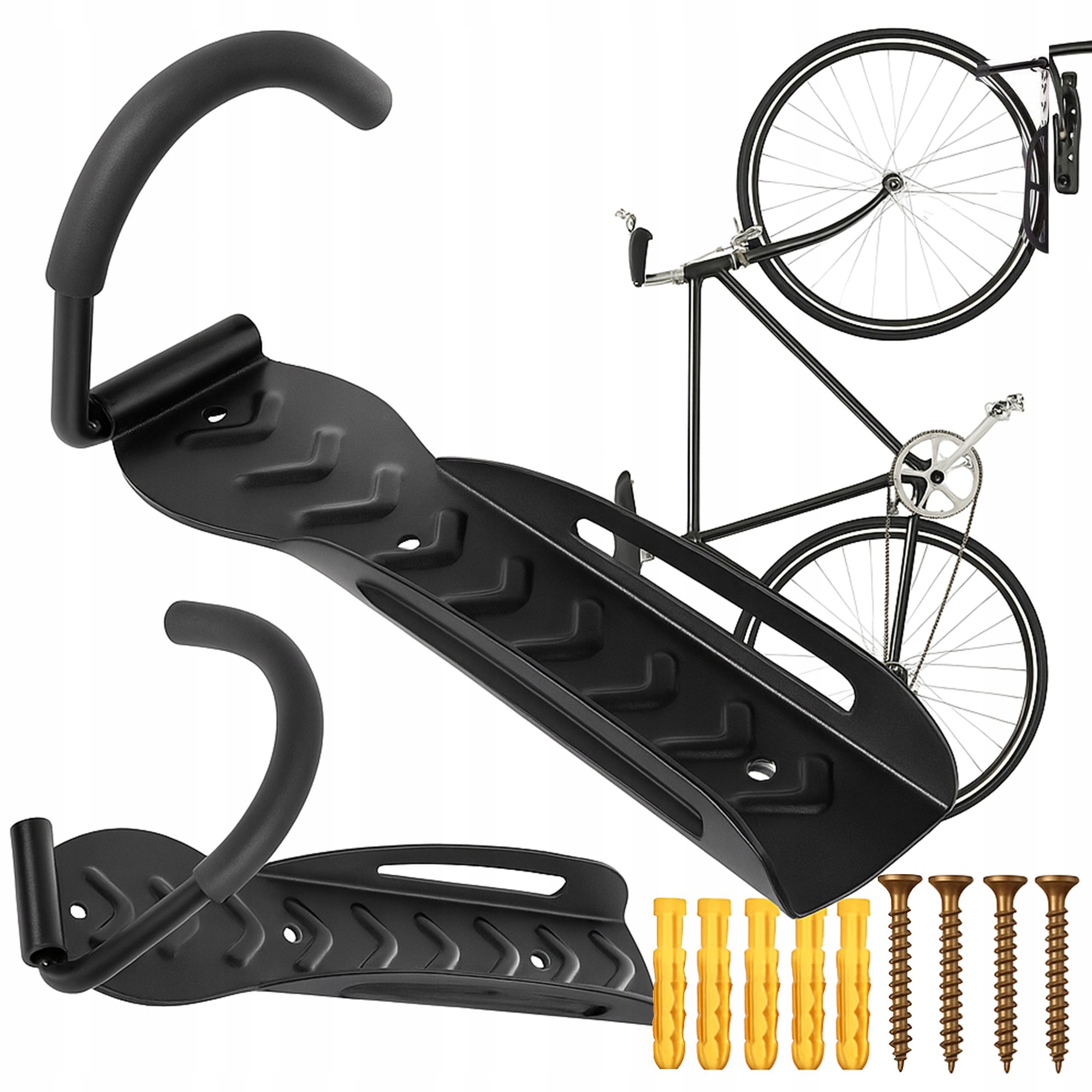 WIESZAK NA ROWER NA ŚCIANĘ UCHWYT HAK ROWEROWY ŚCIENNY MOCNY DO ROWERU ...