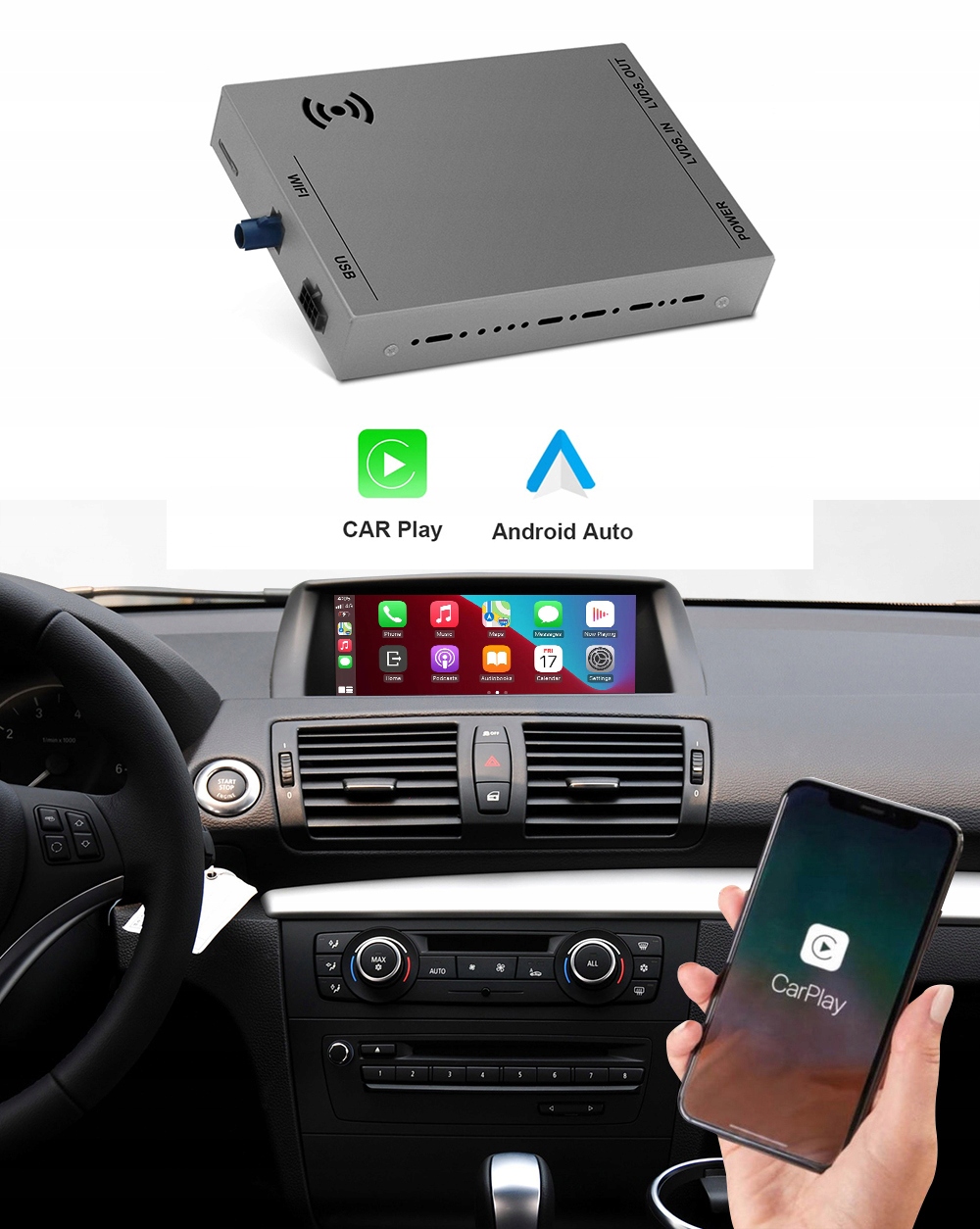 CARPLAY ANDROID BMW E87 E91 E70 E71 F01 X5 X6 CIC - Sklep, Opinie, Cena ...