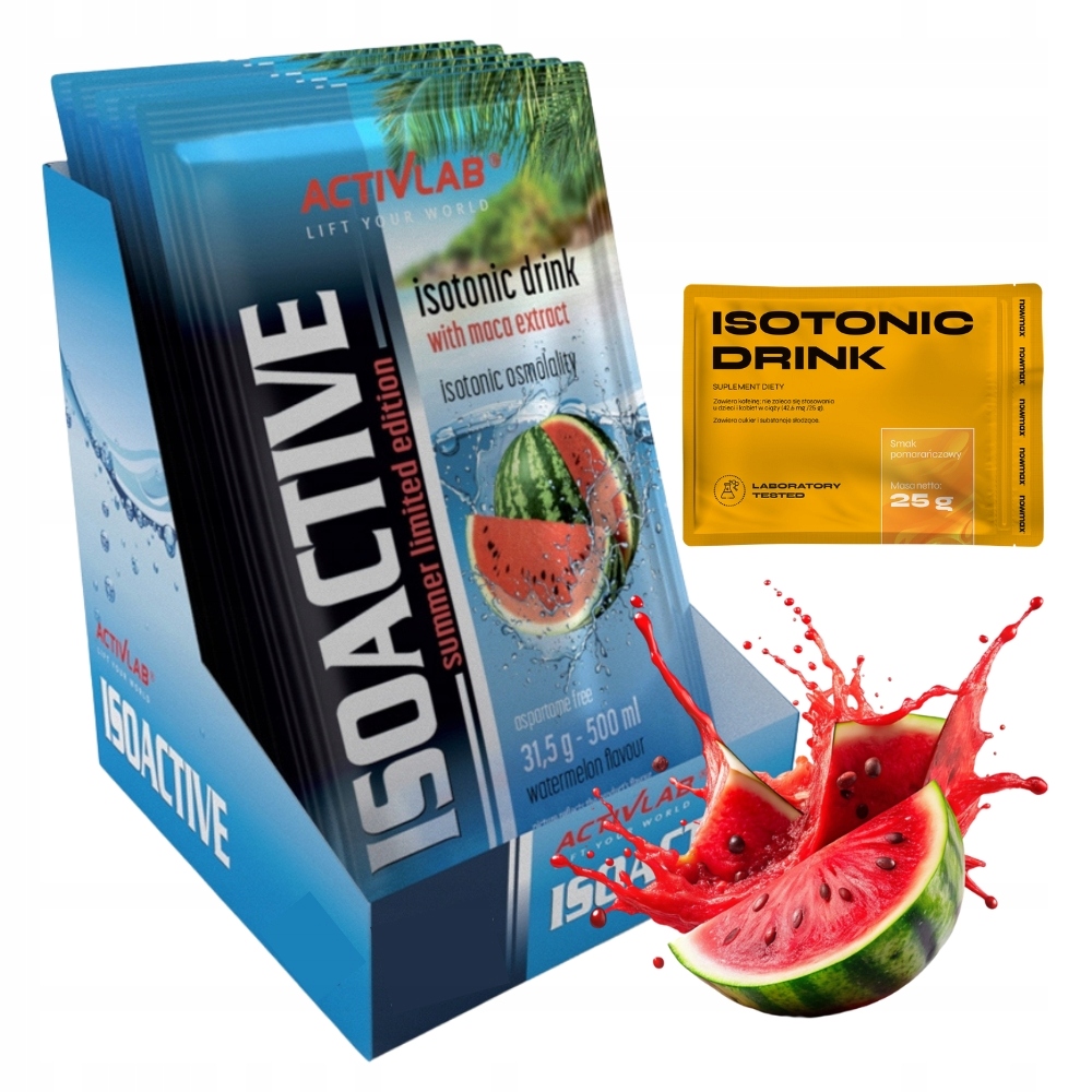 ACTIVLAB ISOACTIVE 25x31.5G NAPÓJ IZOTONICZNY + PRÓBKA ISOTONIC DRINK ...