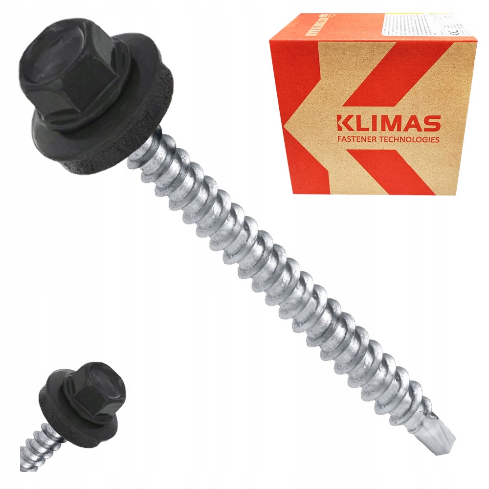 WKRĘTY FARMERSKIE 4,8x70 RAL 7016 FARMERY 200szt WFD-48070 KLIMAS (WFD ...