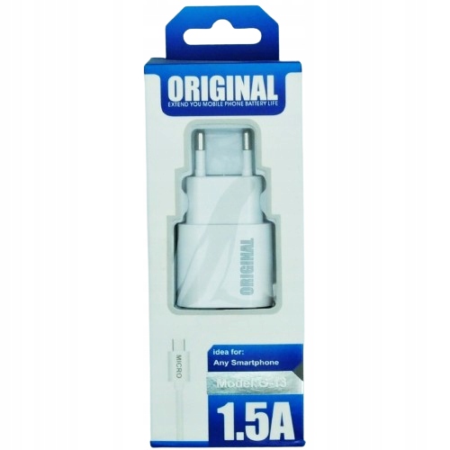 Micro USB B típusú hálózati töltő 1500 mA, 110 cm kábelhosszal ...