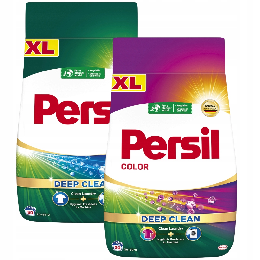 Persil Deep Clean Prášek na praní Regular Color Mix 2x2,75 kg 100 praní ...
