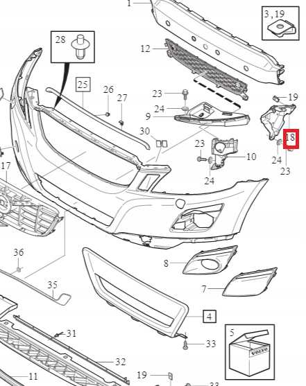 Volvo OE 30763435 slizg zderzaka - porównaj ceny - Allegro.pl