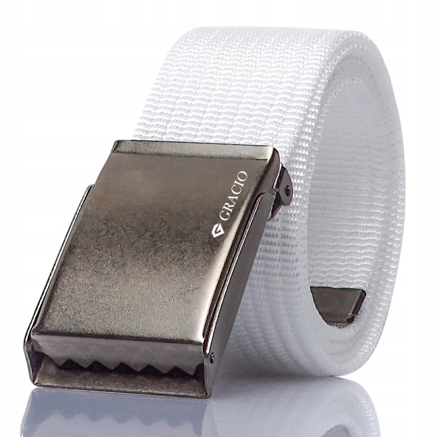 Pasek 115cm biały PARCIANY dla CHŁOPAKA GRACIO (5905398323869) • Cena ...