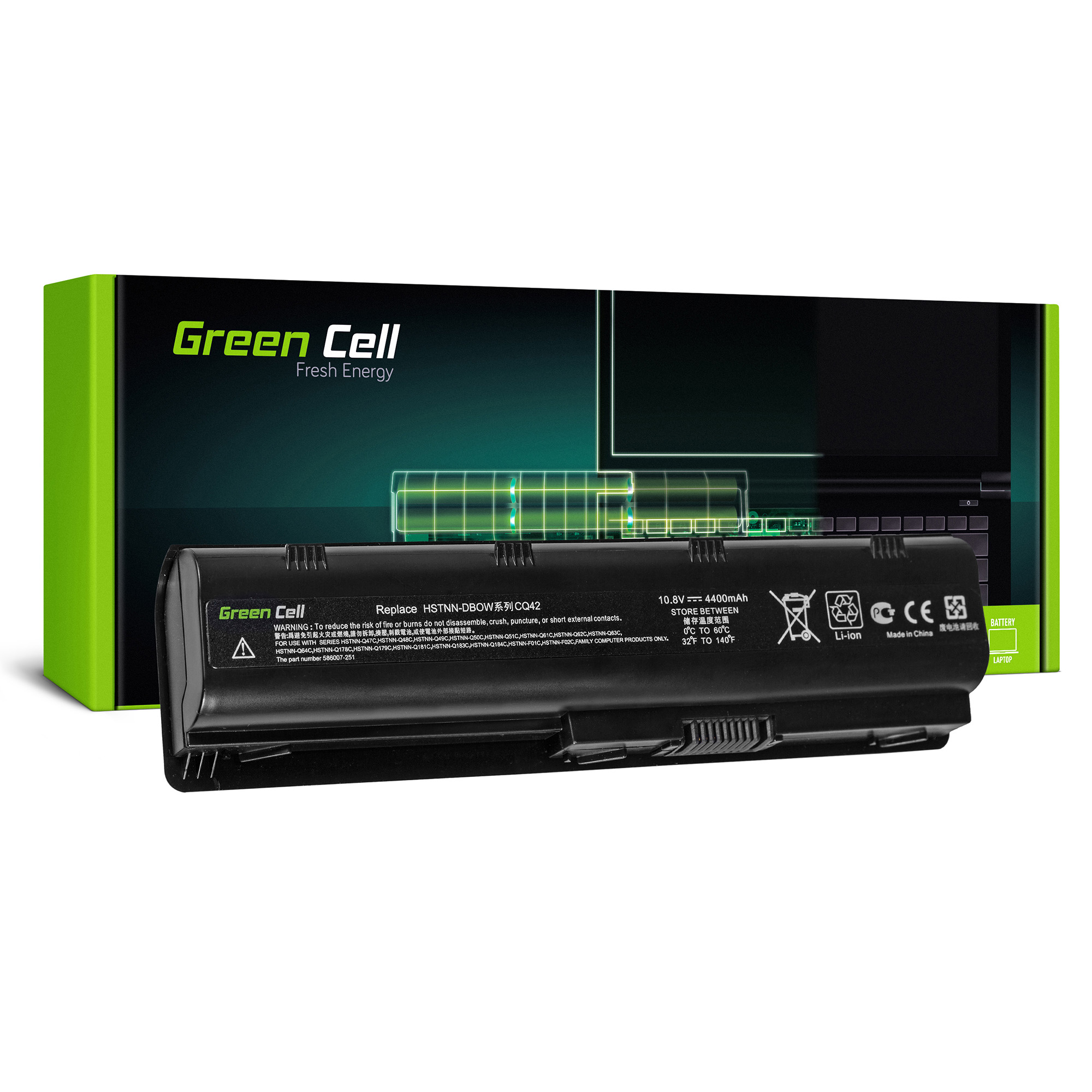 Bateria Green Cell do laptopów HP, Compaq litowo-jonowa 4400 mAh w ...