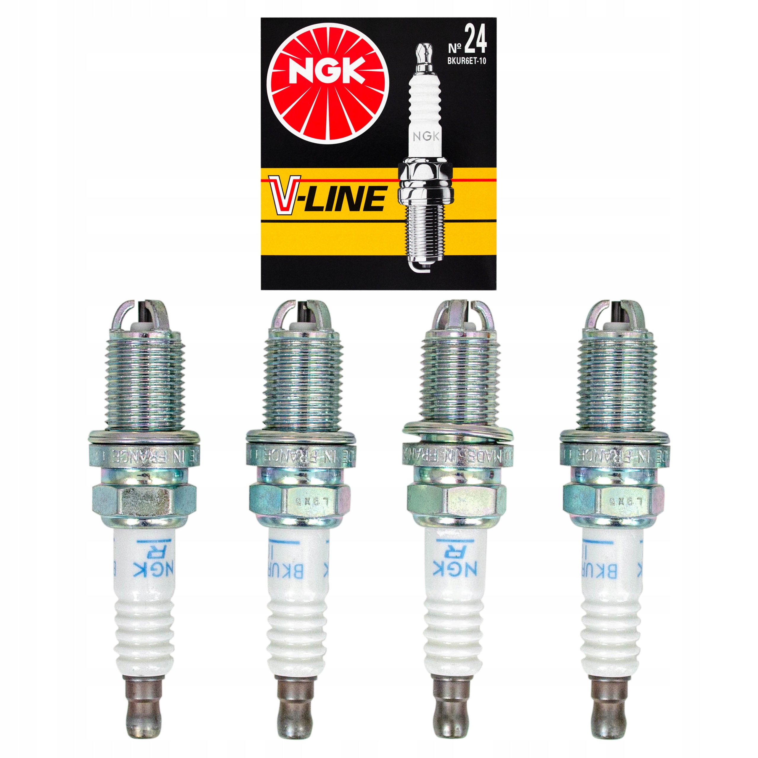 ŚWIECE ZAPŁONO NGK V-LINE 24 BKUR6ET-10 3045 4 SZT 3045 za 72,99 zł z ...
