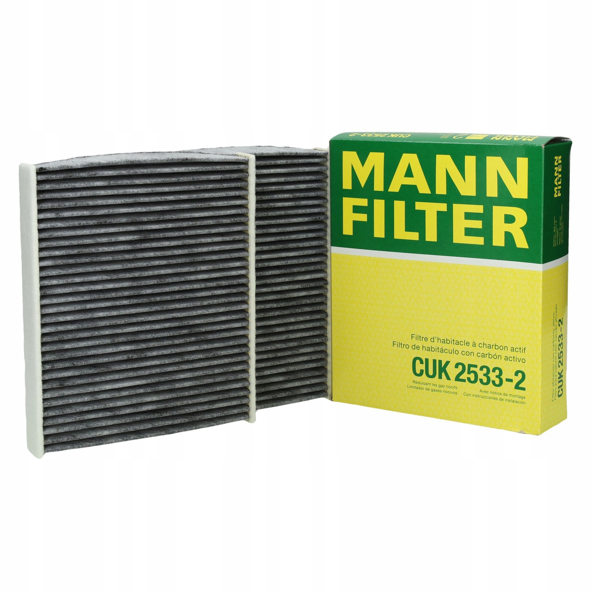 MANN Filtr Kabinowy Węglowy CUK2533-2 0767896254183 za 191.77PLN z Gdańsk - Allegro - (17166820820)