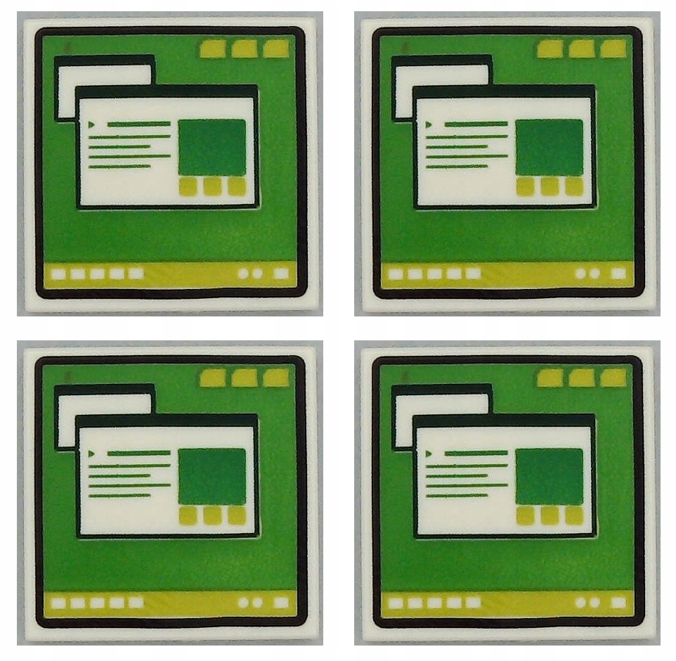 LEGO Tile 2x2 komputer ekran 4x 3068bpb1655 BWS • Cena, Opinie ...