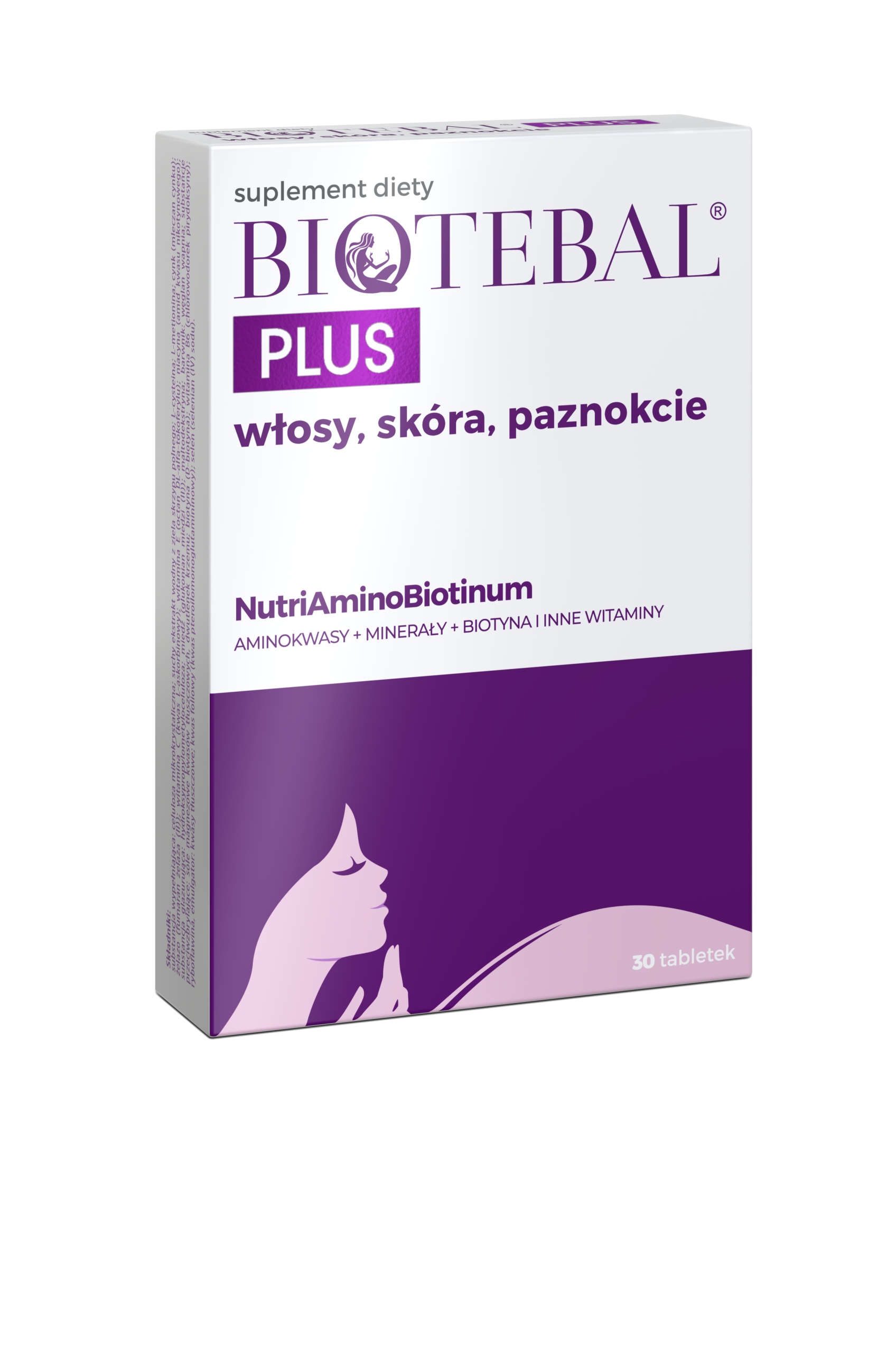 Biotebal Plus Na włosy, skórę i paznokcie 30 TABLETEK (5903060621039 ...