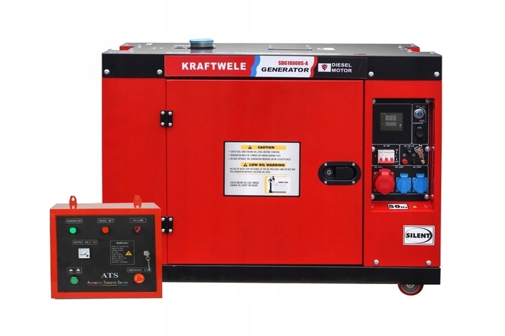 Agregat prądotwórczy przenośny trójfazowy KrafTWele 14400 W olej napędowy (5906335000980) • Cena ...