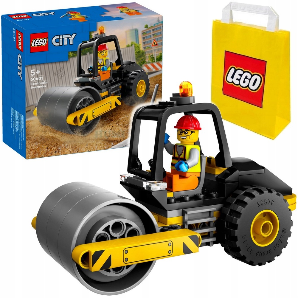 LEGO CITY 60401 WALEC BUDOWLANY KLOCKI OD 5 LAT + TORBA PREZENT ...