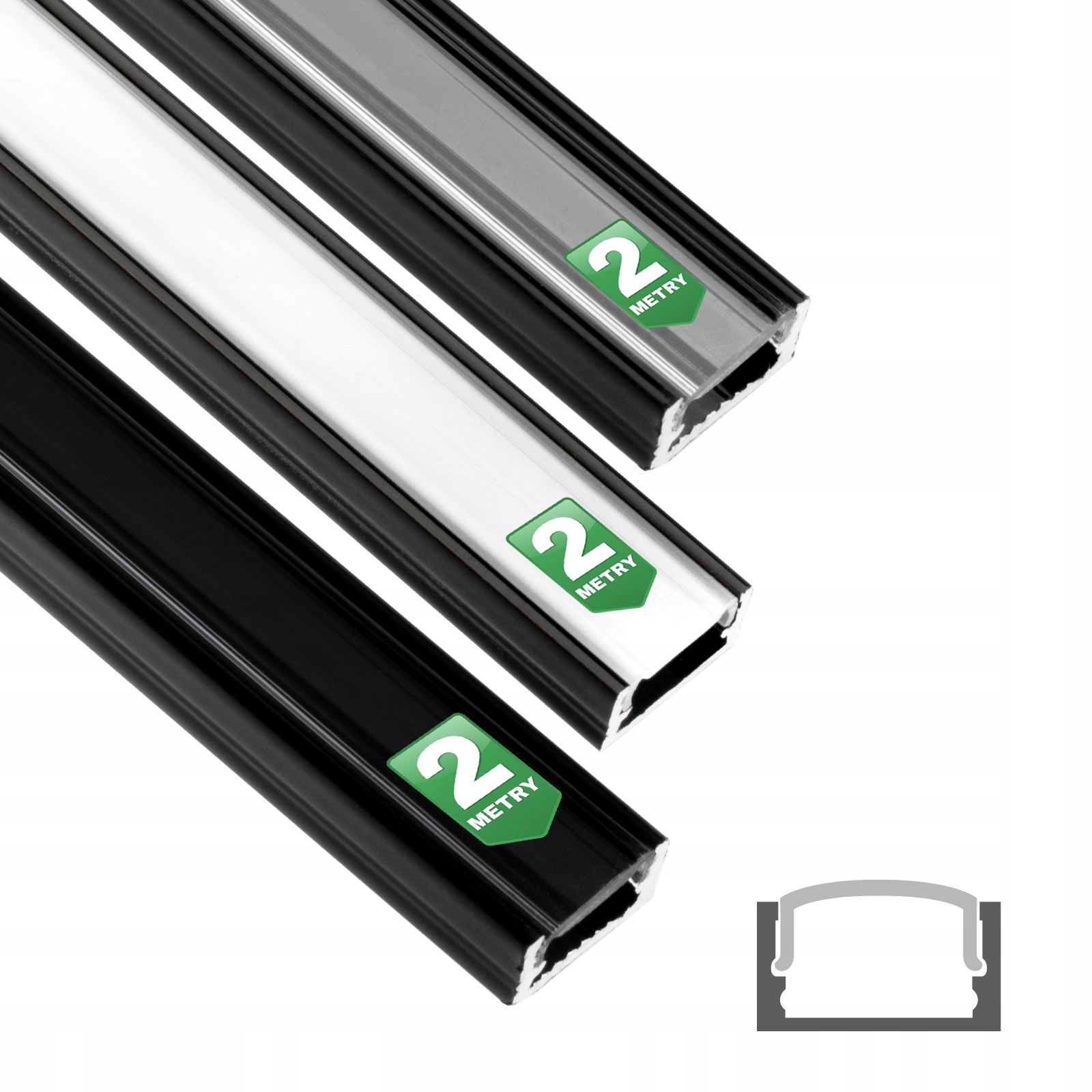 Profil Aluminiowy Led Czarny 2m - Niska cena na Allegro.pl