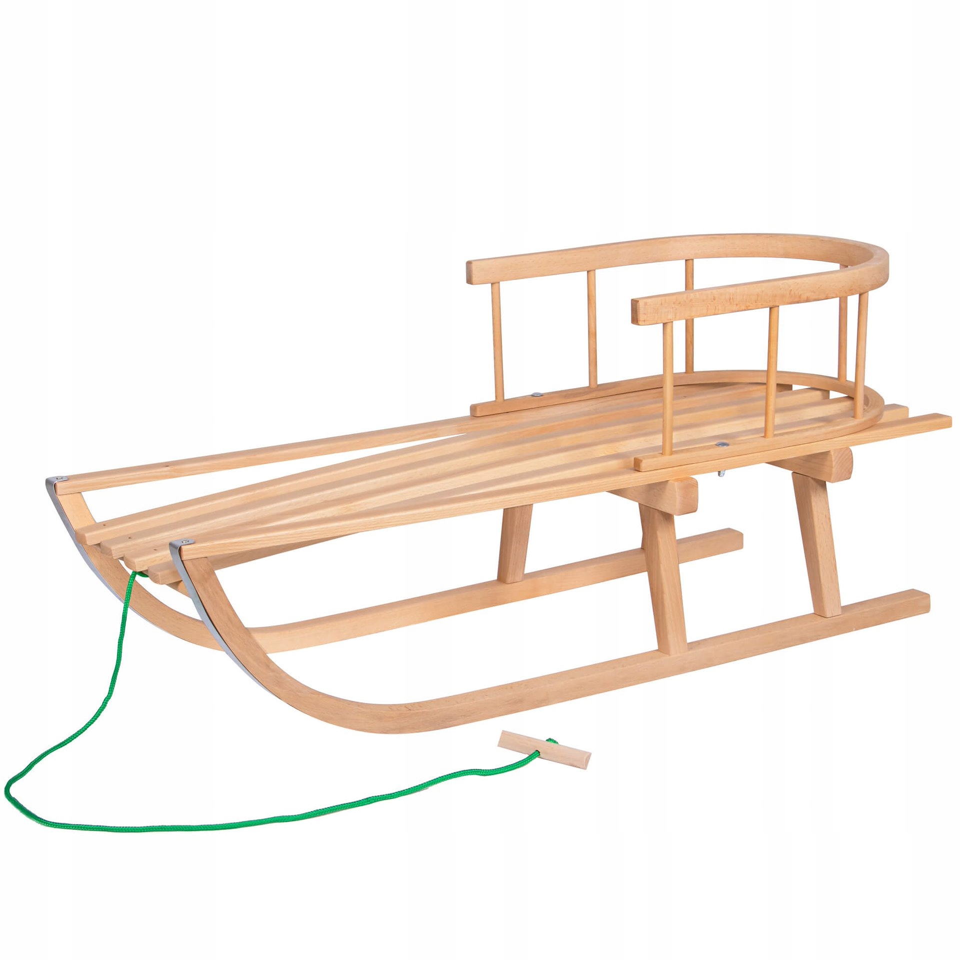 Drewniane sanki tradycyjne Springos sanki drewniane z oparciem dla ...