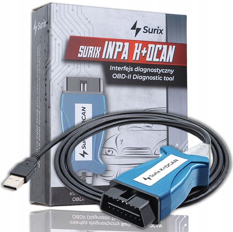 Surix Diagnostické rozhraní OBD2 ELM327 USB pro BMW INPA K+DCAN - Allegro