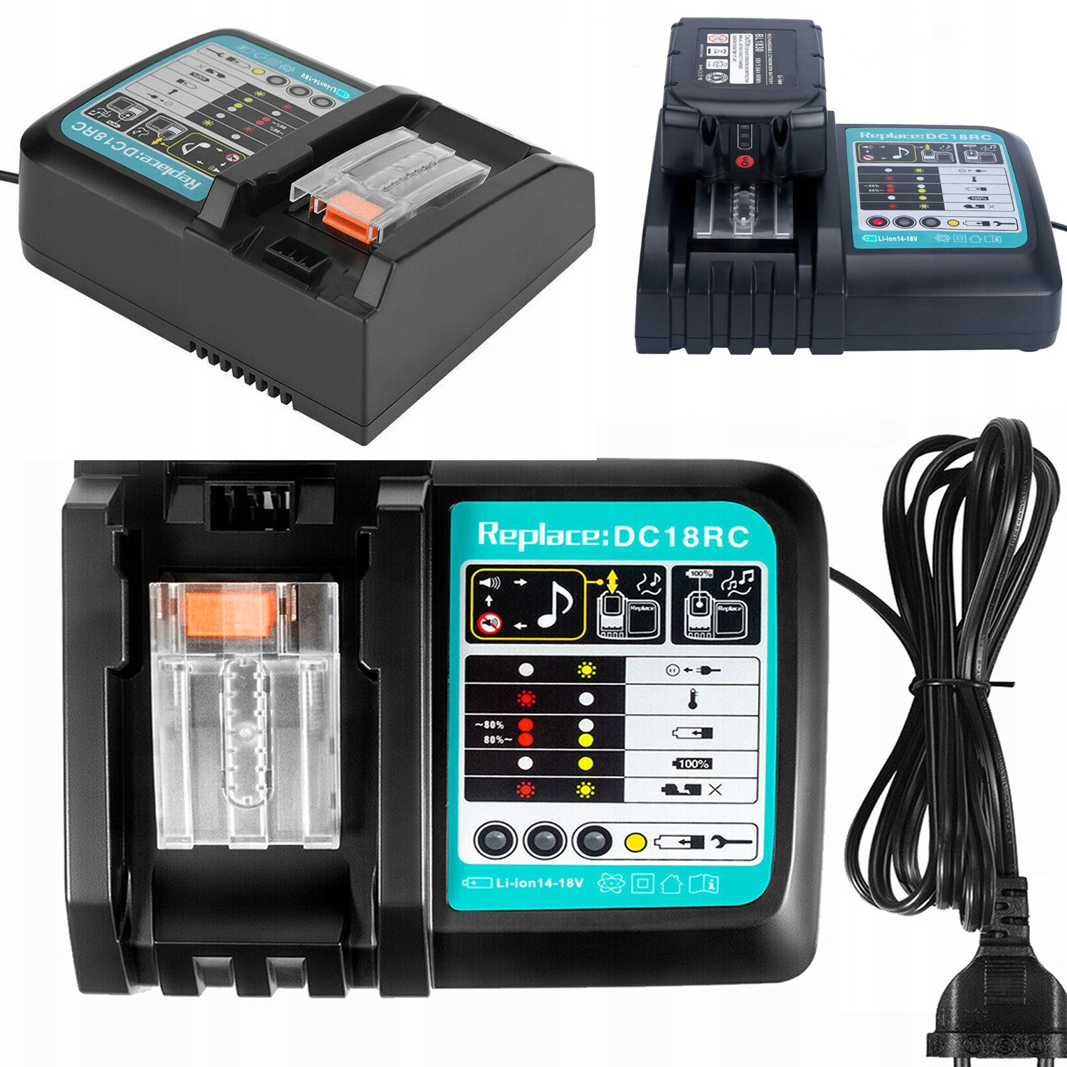 NABÍJEČKA LITHIUM-IONTOVÝCH BATERIÍ PRO MAKETU DC18RC S LED INDIKÁTOREM ...