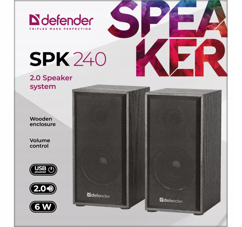 Reproduktory k počítači Defender SPK-240 6W 2.0 USB za 204 Kč - Allegro