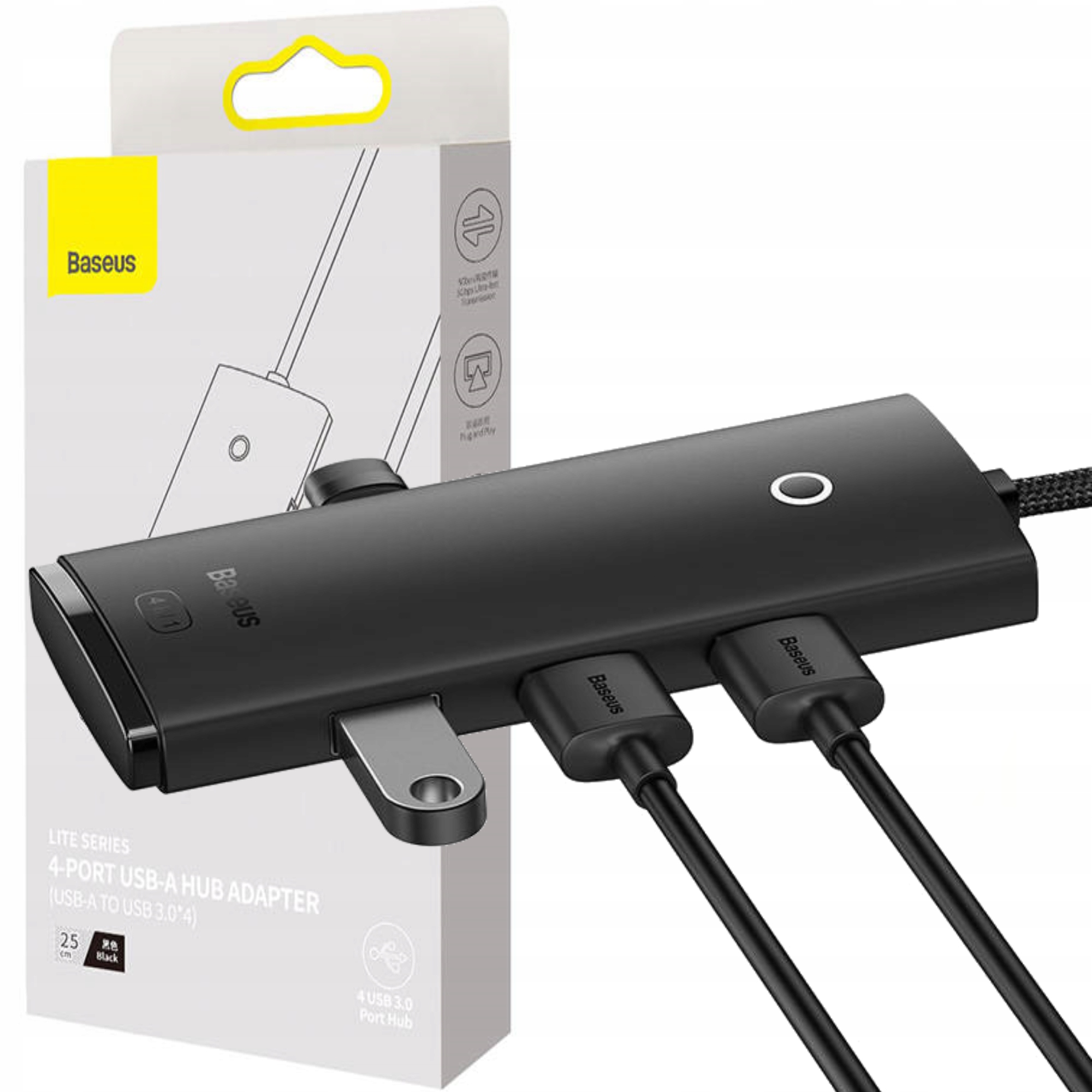 BASEUS HUB ADAPTER USB - 4x USB 3.0 DOKOVACÍ STANICE KABEL 25 cm za 292 ...