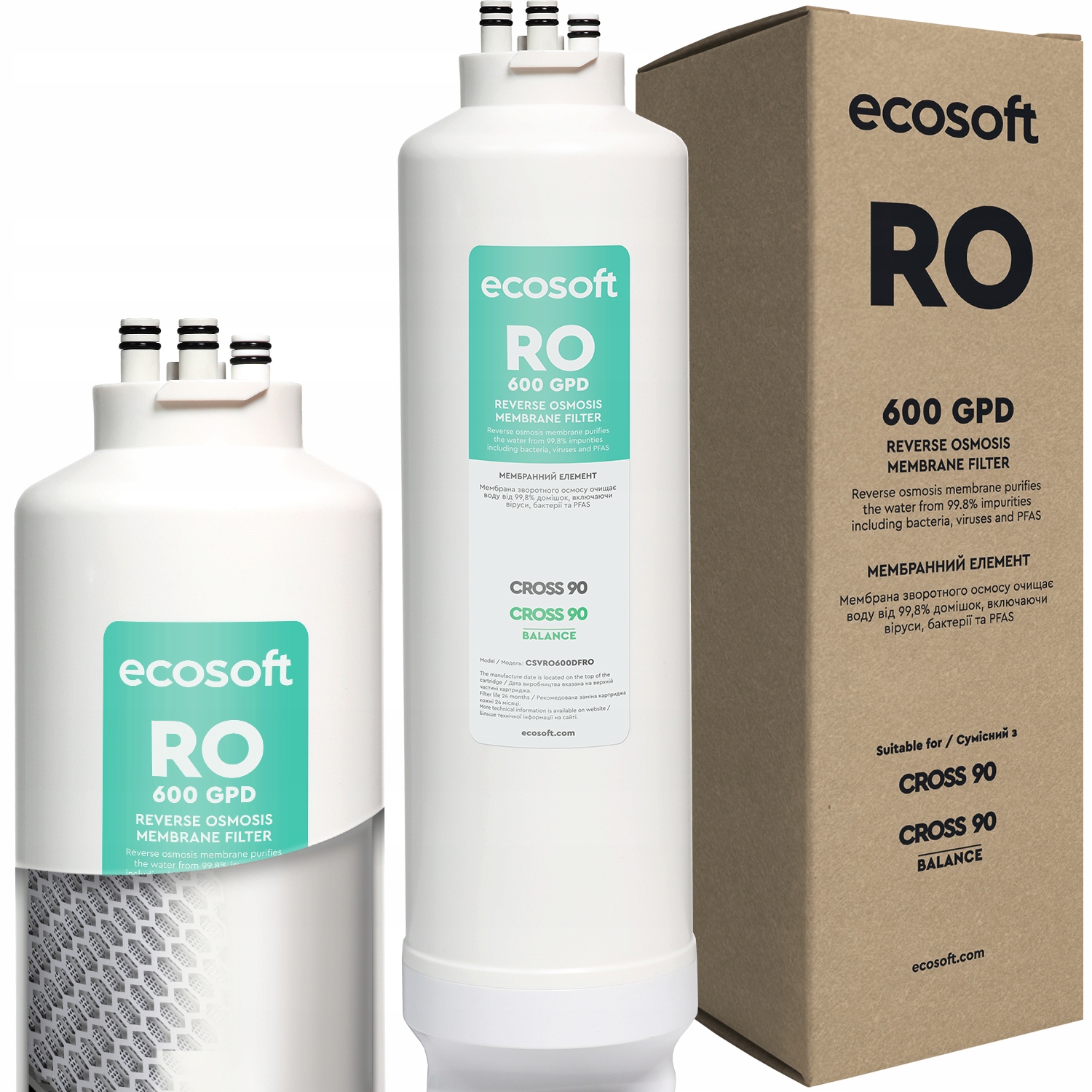 ECOSOFT RO ozmózis membrán fordított ozmózisú víztisztítóhoz Ecosoft Cross90, • Ár, Vélemények ...