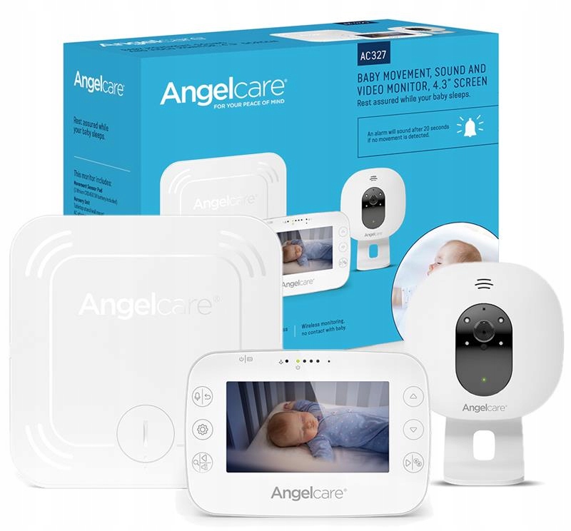 ANGELCARE NIANIA CZUJNIK RUCHU ODDECHU KAMERAac327 (0666594204301) • Cena, Opinie • Nianie ...