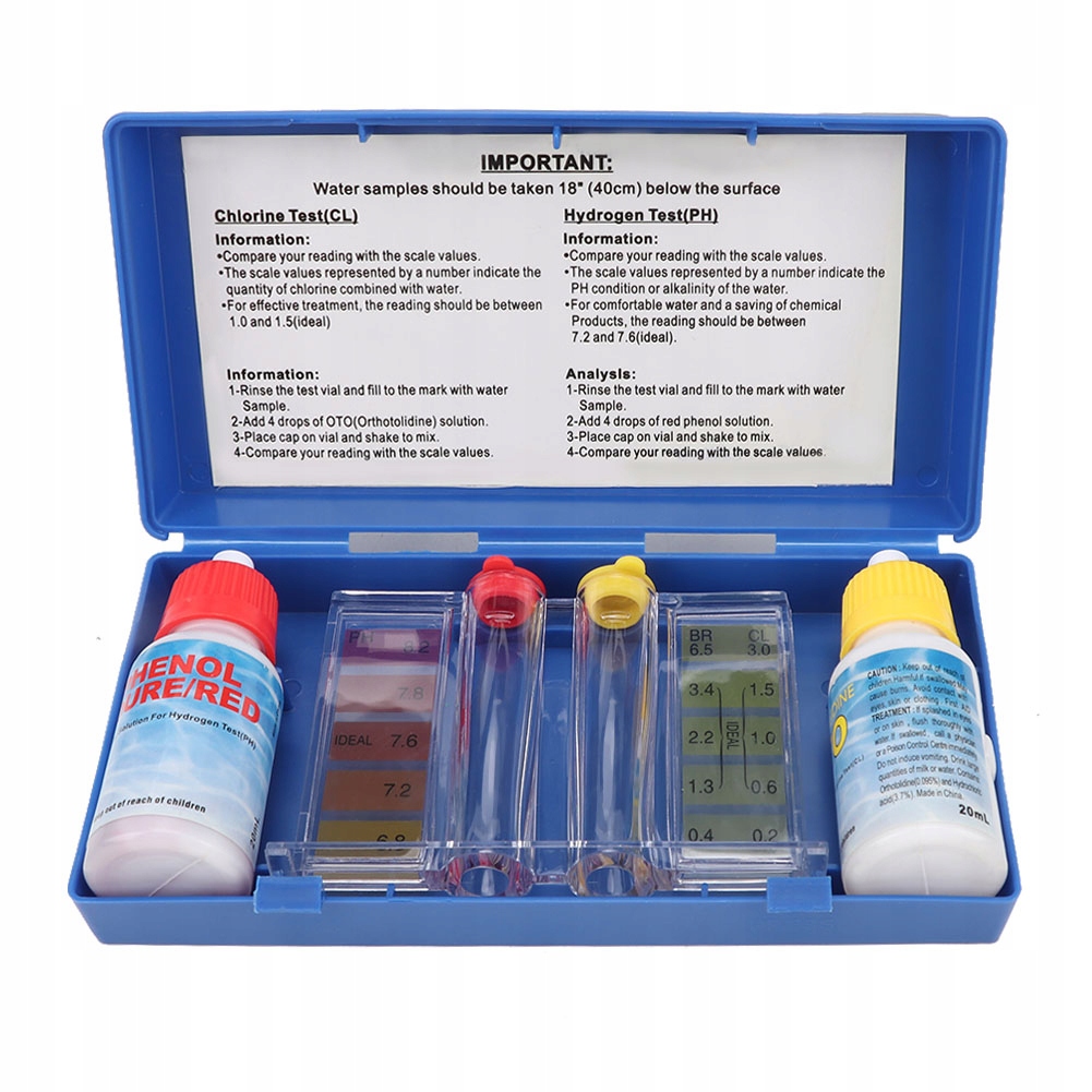 PH TESTER A KVAPKOVÝ CHLÓR PRE BAZÉN TEST KIT za 12,87 € - Allegro