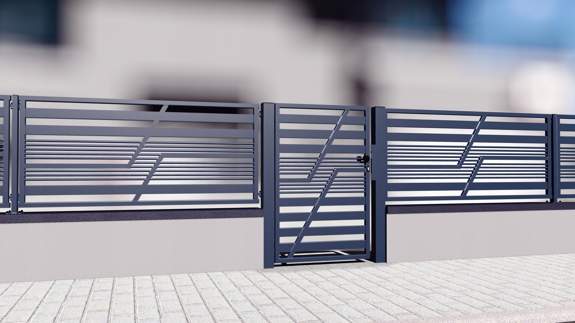 ogrodzenie przęsło panelowe płot metalowy Gobe • Cena, Opinie • Przęsła ...