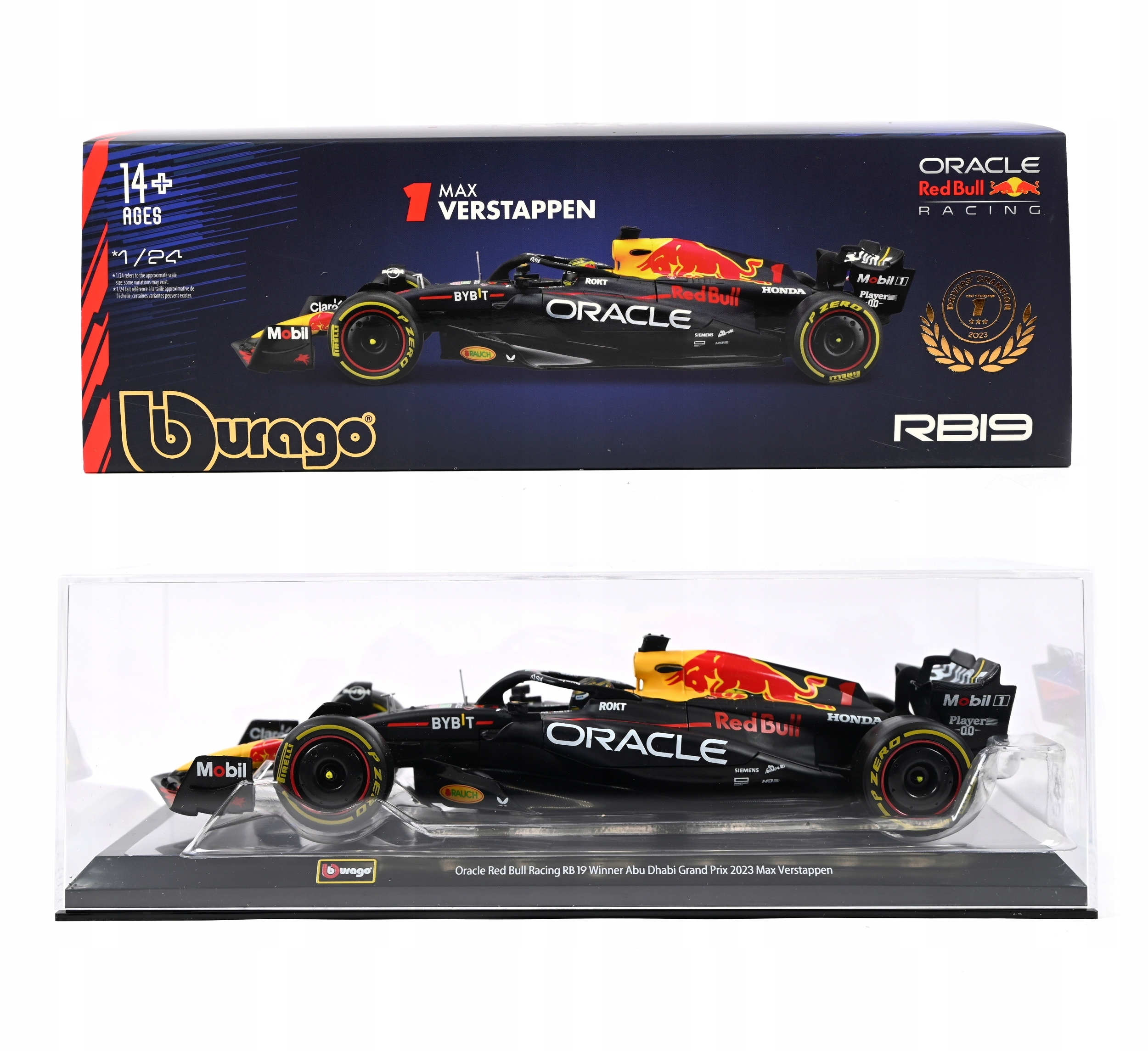 F1 FORMULE Red Bull RB19 Abu Dhabi 2023 MAX VERSTAPPEN 1:24 BBURAGO 18 ...