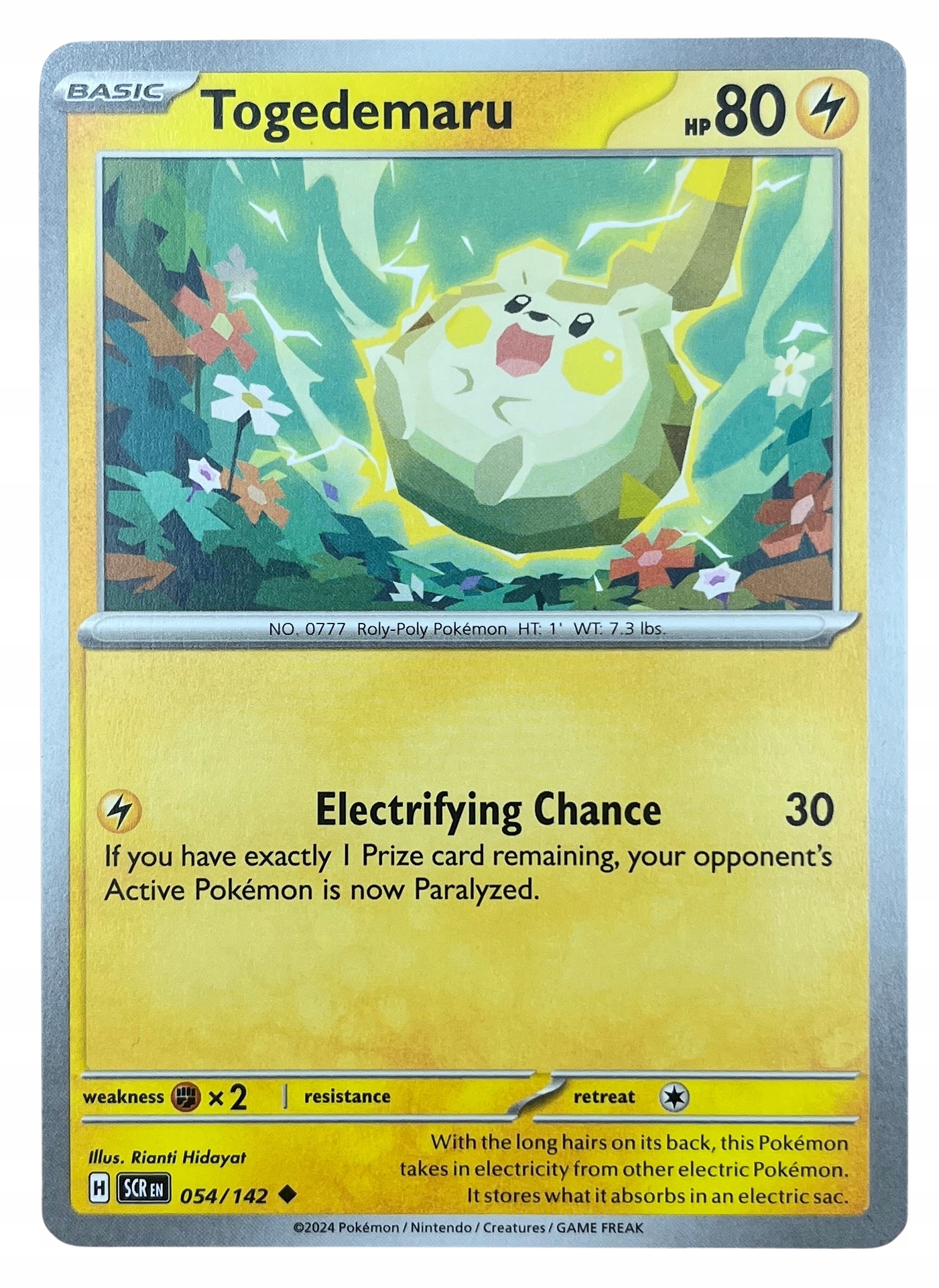 Karta Pokémon TCG | Togedemaru (SCR 054/142) | Stellar Crown | Bežná ...
