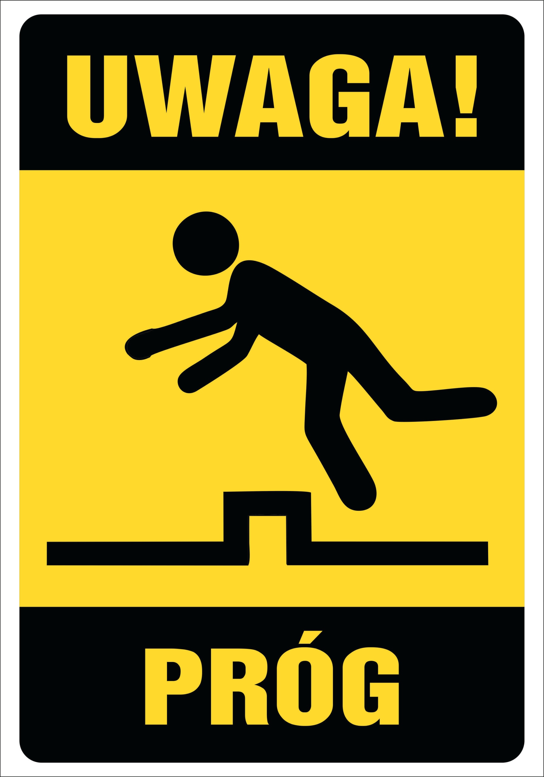 Uwaga Próg - Znak - Niska cena na Allegro