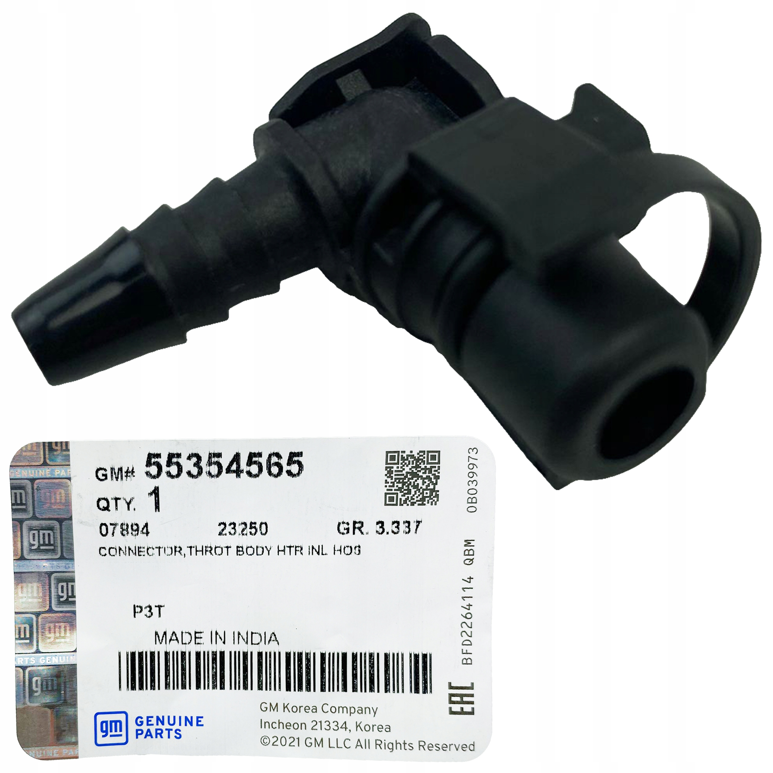 Złączka króciec kolanko układu chłodzenia OPEL CHEVROLET 55354565 OE za ...