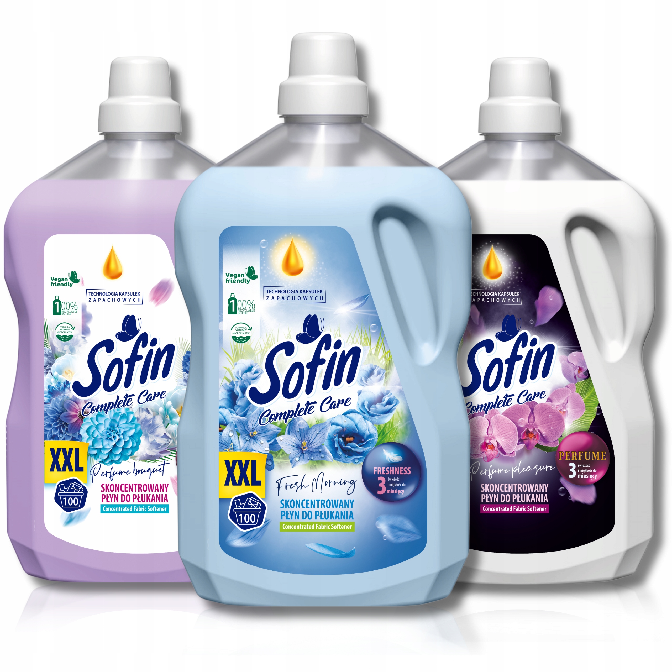 SOFIN Płyn do Płukania Tkanin Ochrona Kolorów XXL 2,5l x 3 szt (300 prań) (5900931036985) • Cena ...