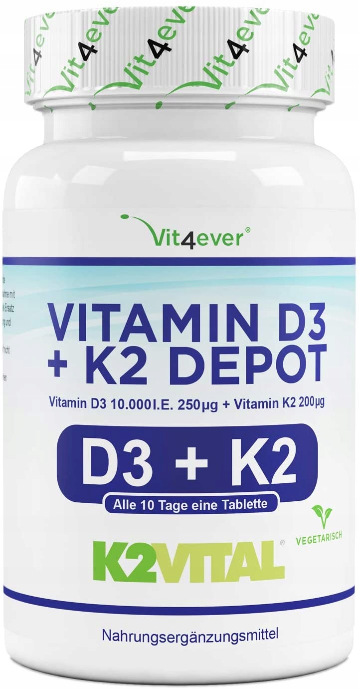 THUỐC Bổ sung Vit4Ever VitaminVITAMIN D3 10000 IU + K2 200mcg MK7 180 ...
