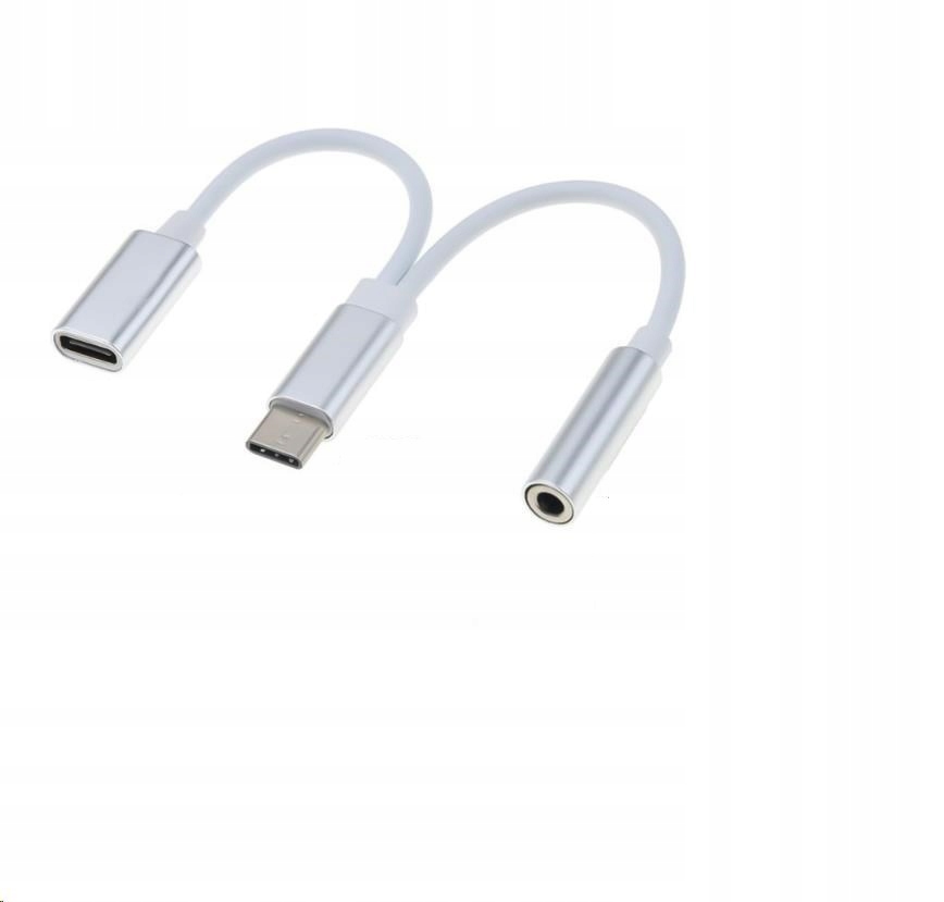 Konwerter PremiumCord USB-C na złącze audio 3,5mm żeńskie + USB-C do ...