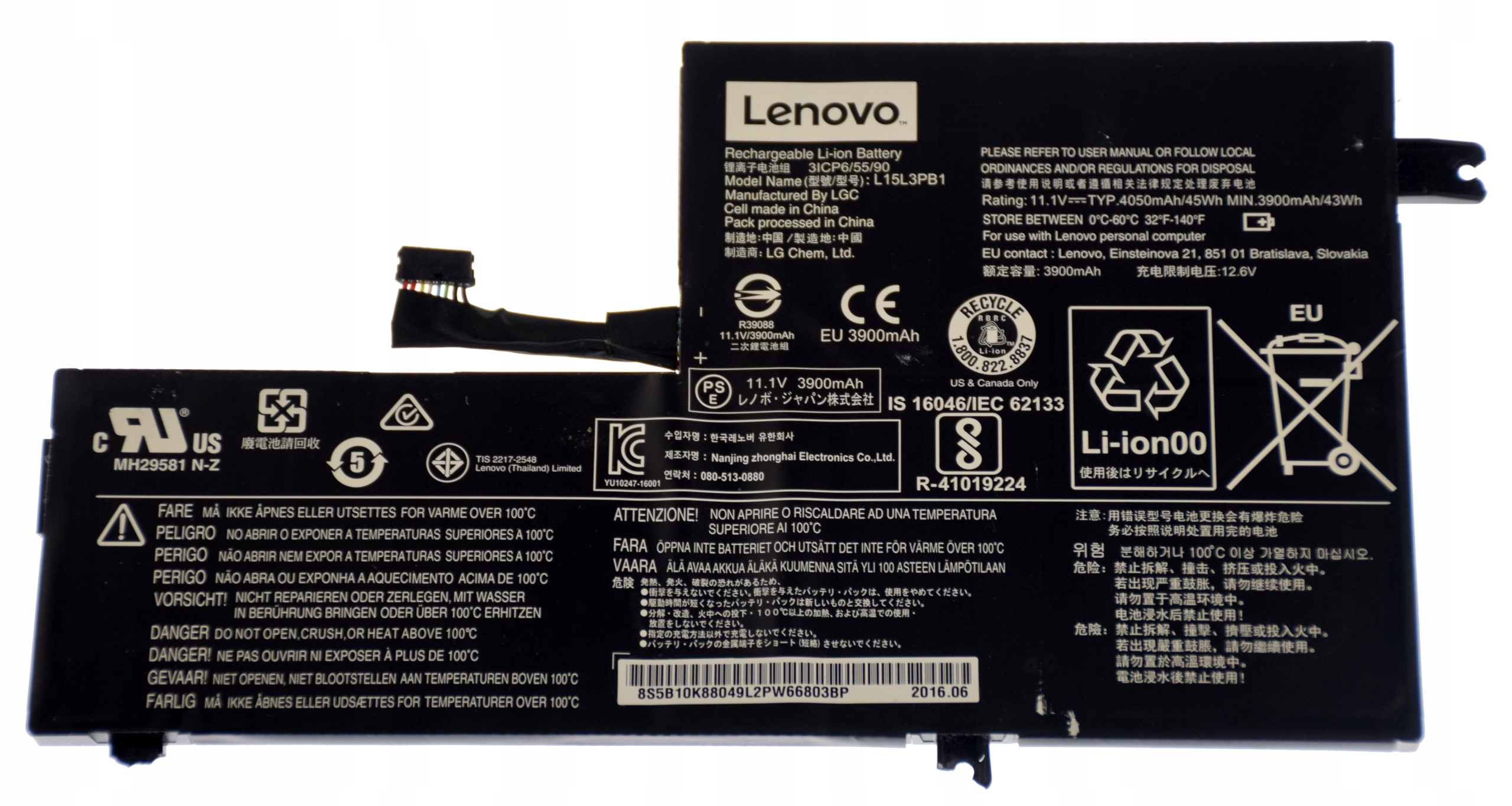 BATERIA LENOVO CHROMEBOOK N22 80SF 300E 81H0 L15L3PB1 w Wola ...
