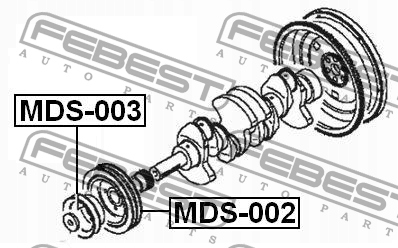 MDS-002 - Шкив коленчатого вала для HYUNDAI H-1 2.5 TD 2.6 купить на ...