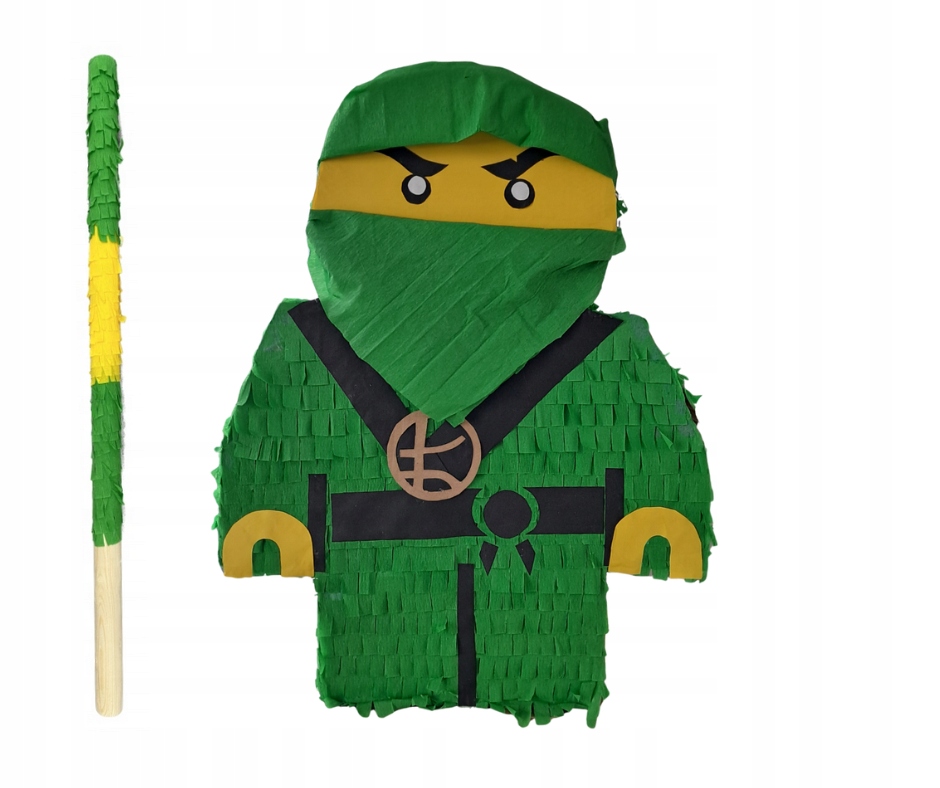PINIATA DUŻA LEGO NINJA NINJAGO PINATA 59 cm x 45 cm x 10 cm + kij ...