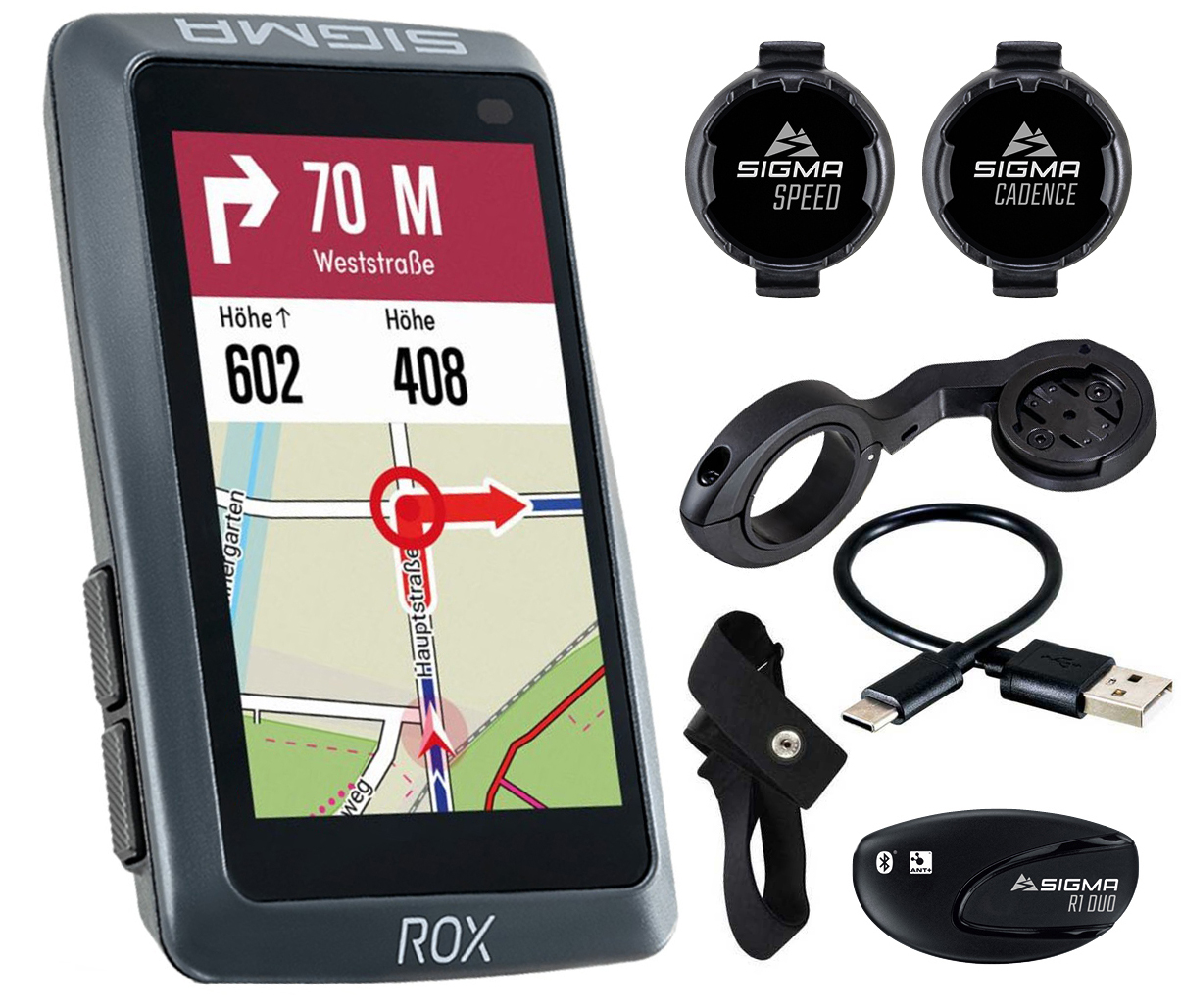 Licznik rowerowy bezprzewodowy Sigma ROX 12.1 EVO SENSOR SET - 4016224010424 - 14266367217 - Allegro