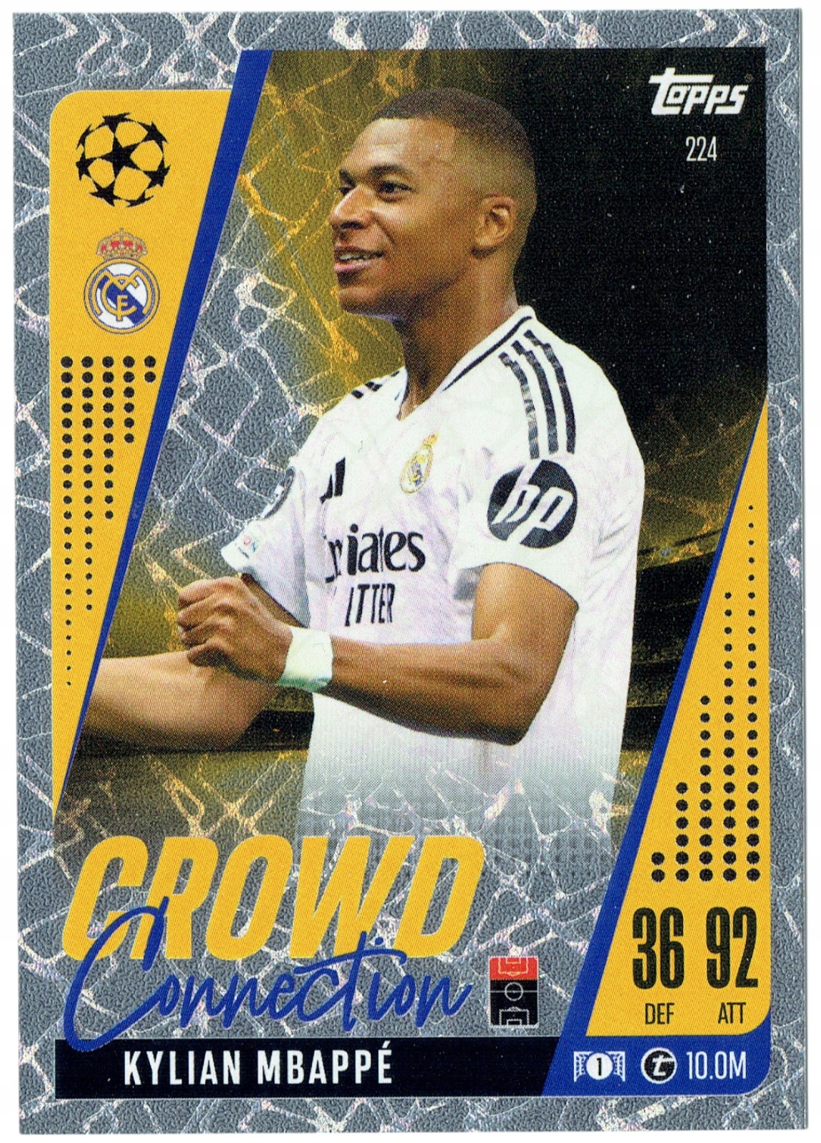 TOPPS MATCH ATTAX EXTRA 2024-2025 CROWD CONNECTION 224 KYLIAN MBAPPE ...