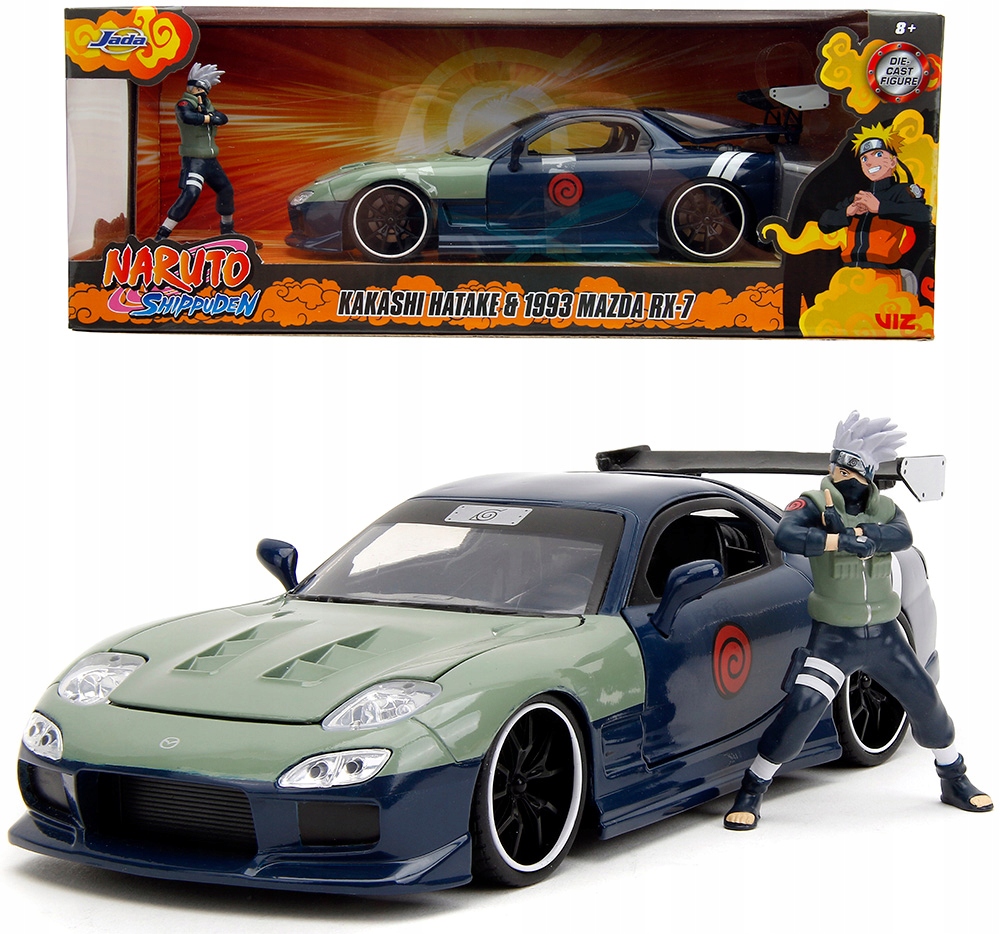 NARUTO METALOWY SAMOCHÓD MAZDA RX7 + KAKASHI JADA (4006333084560 ...