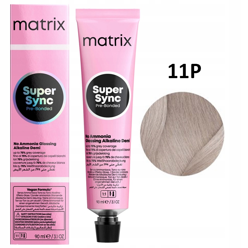 MATRIX SUPER SYNC PRE-BONDED TONER BARVA NA VLASY BEZ AMONIAKU 11P 90ML za 233 Kč - Allegro