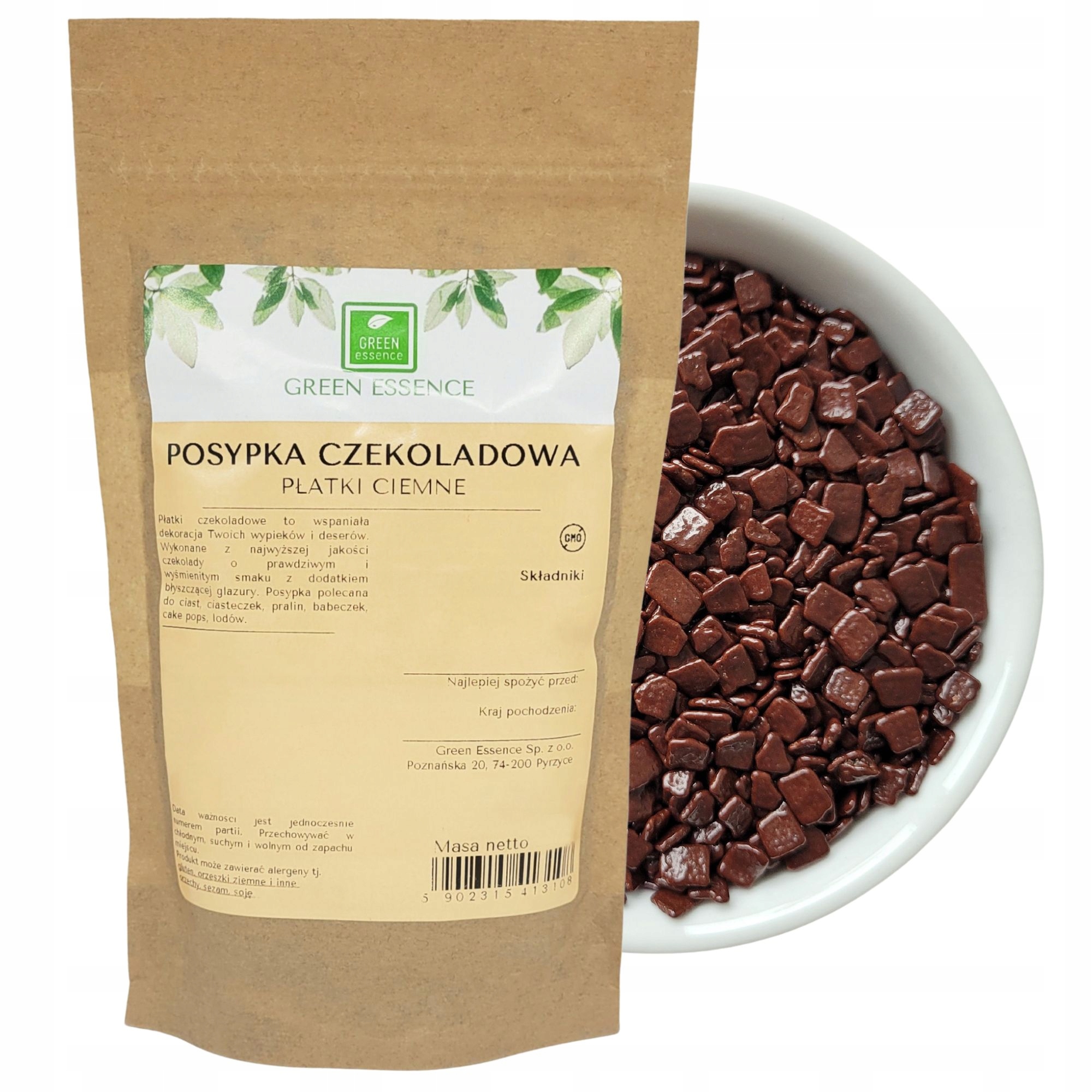 Posypka Czekoladowa PŁATKI błyszczące NA TORT CIASTO do Deserów ZESTAW ...