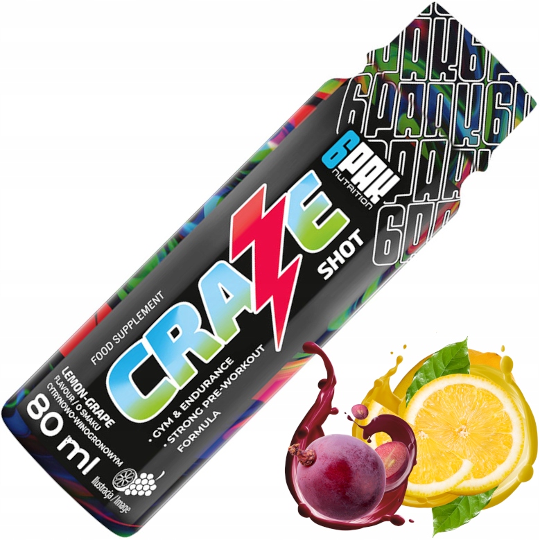 Przedtreningówka Shot Craze Ultra Mocna Kofeina Beta-Alanina Tauryna ...
