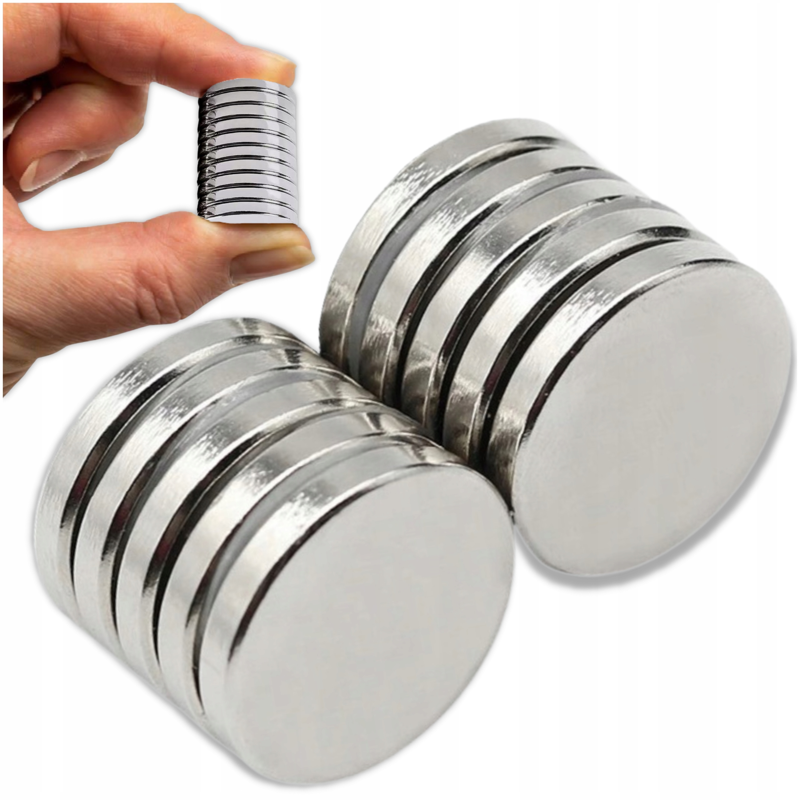 MAGNES NEODYMOWY WALCOWY ZESTAW 10SZT BARDZO MOCNE MAGNESY NEODYMOWE ...