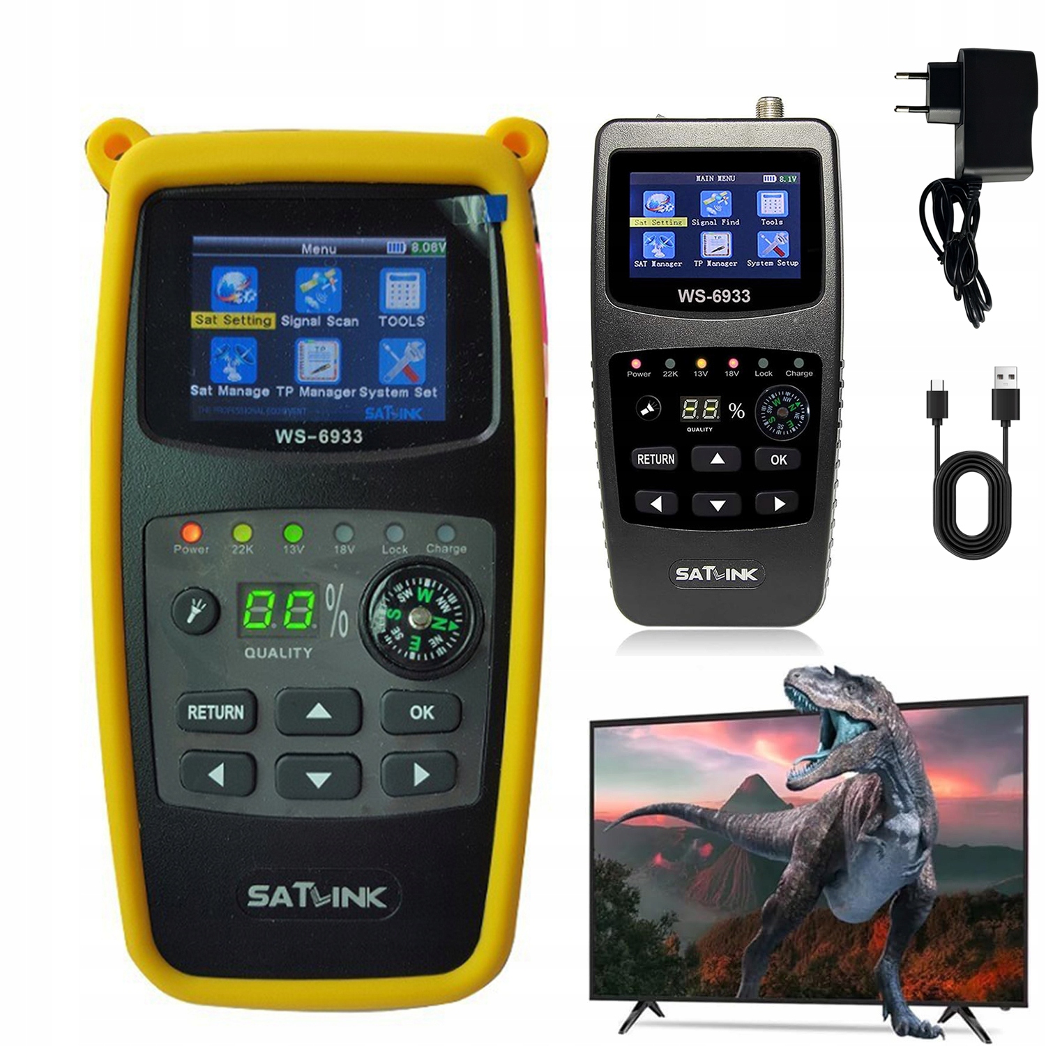 Miernik satelitarny Sat-Link WS-6933 DVB-S2 z polskim menu - Sklep ...