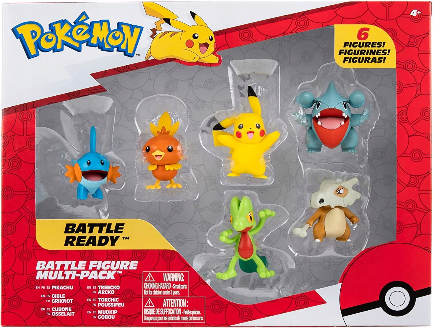 Pokemon zestaw 6 figurek Treecko Torchic Mudkip (0191726425984) • Cena ...